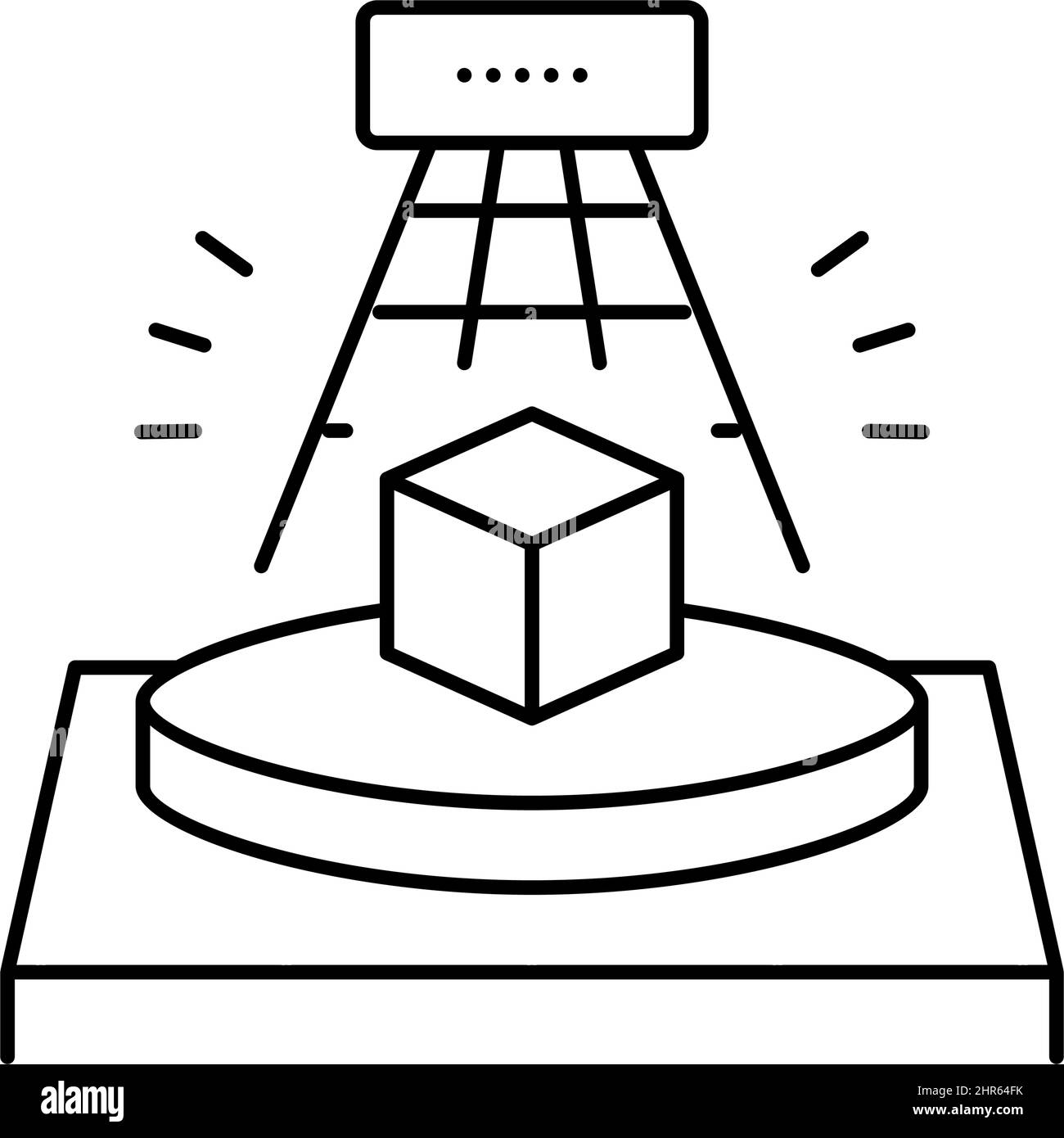 3d scanning line icon vector illustration Stock Vector Image & Art - Alamy