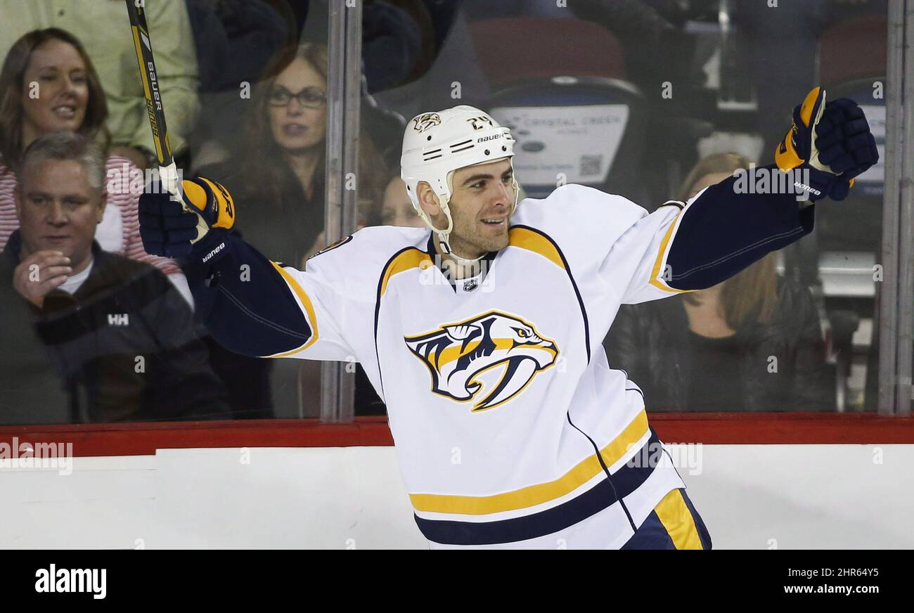 Nashville Predators' Eric Nystrom celebrates his second goal during ...