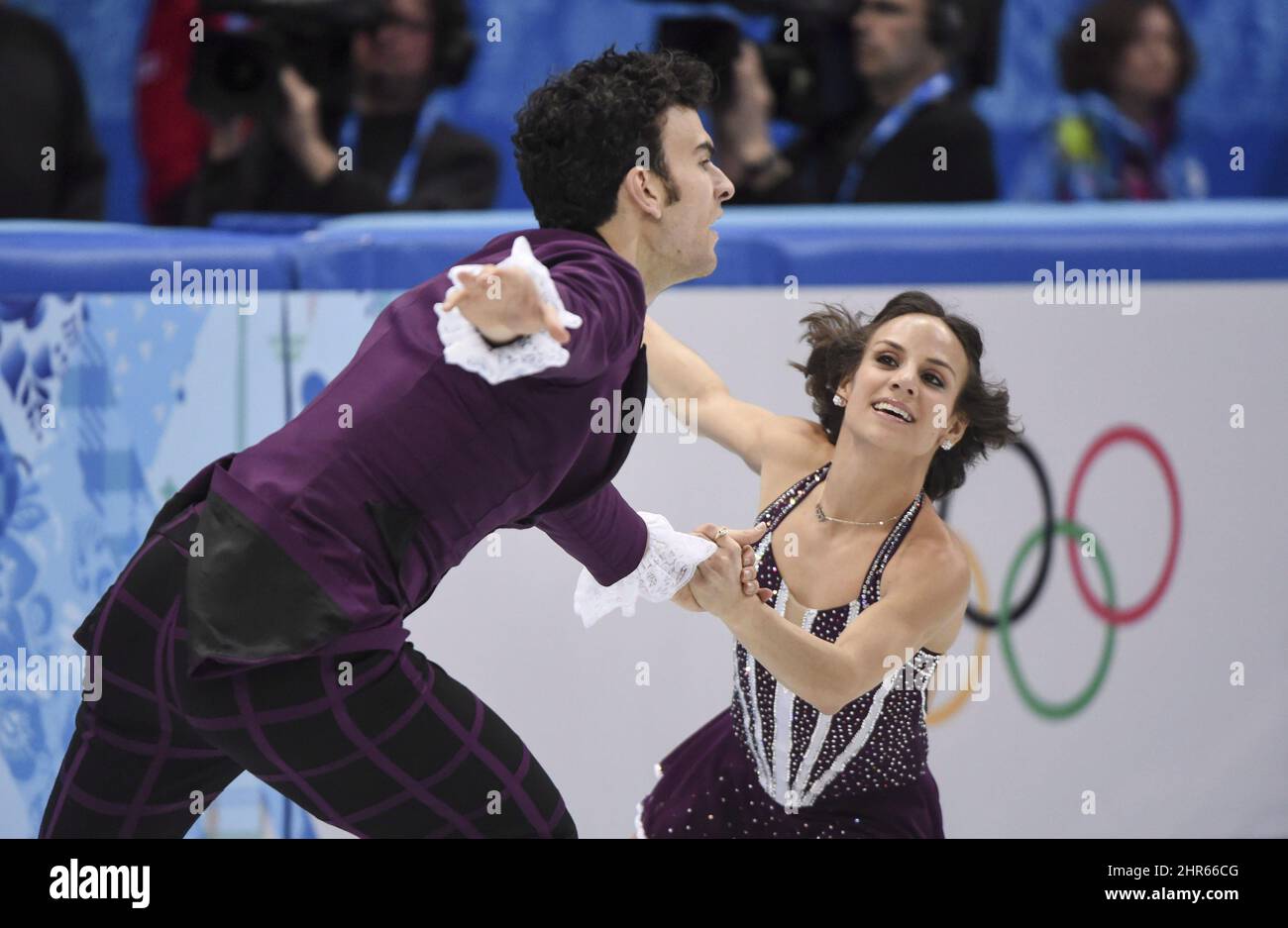 Canada's Meagan Duhamel and Eric Radford perform their free program during the pairs figure ...