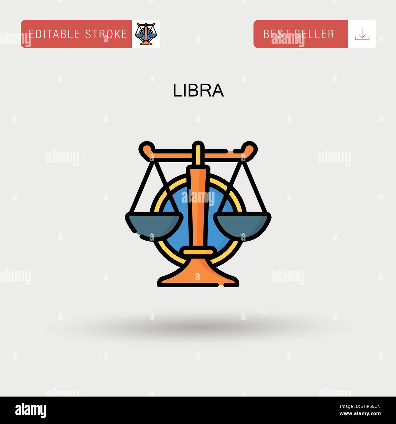 Libra Simple vector icon Stock Vector Image & Art - Alamy