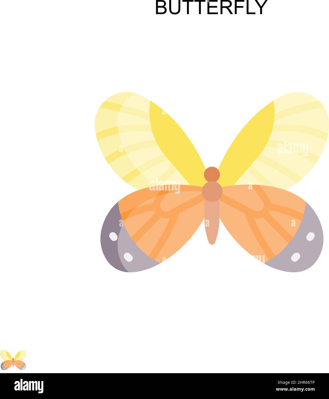 Butterfly Simple vector icon. Illustration symbol design template for ...
