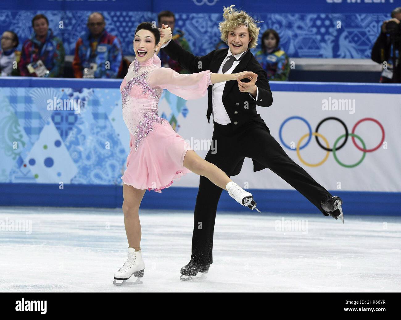 Meryl Davis and Charlie White of the United States perform their short ...