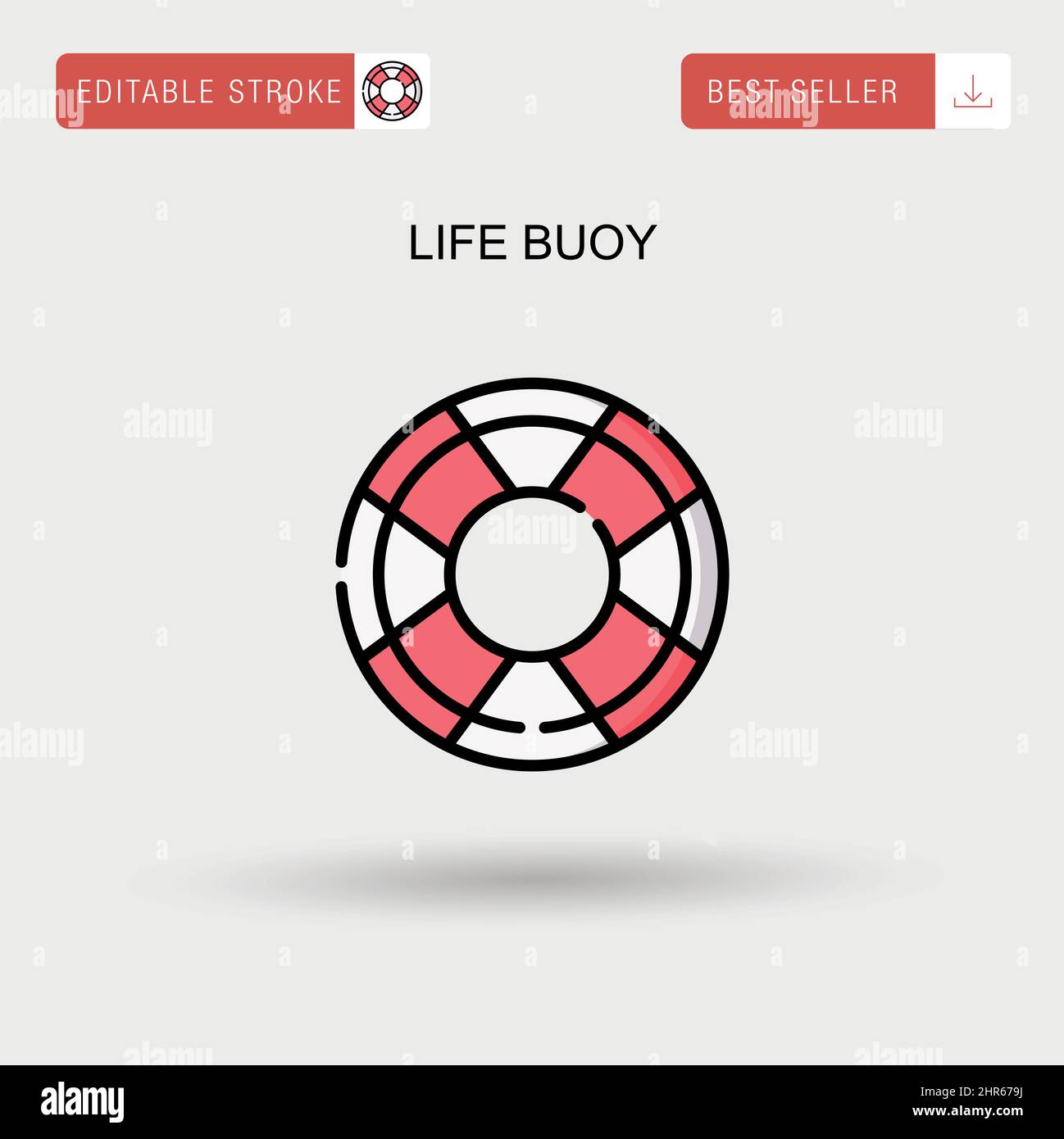 Life buoy Simple vector icon Stock Vector Image & Art - Alamy