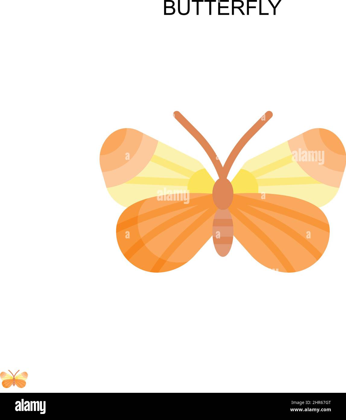 Butterfly Simple vector icon. Illustration symbol design template for ...