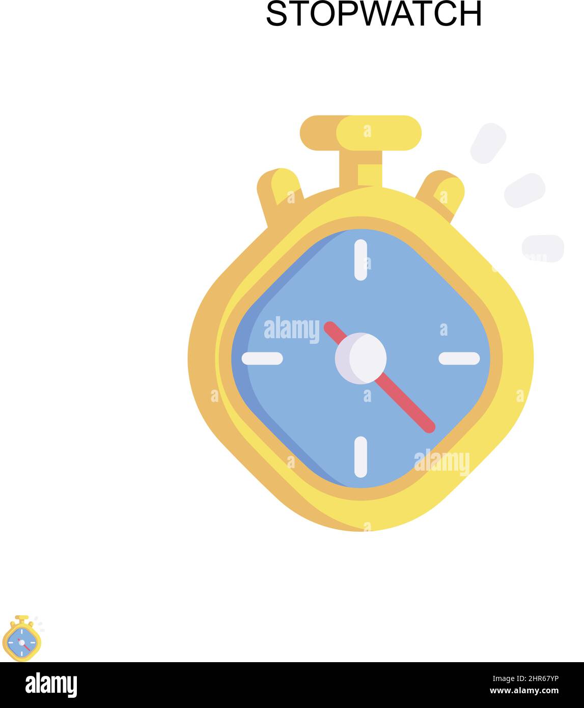 Stopwatch Simple vector icon. Illustration symbol design template for ...