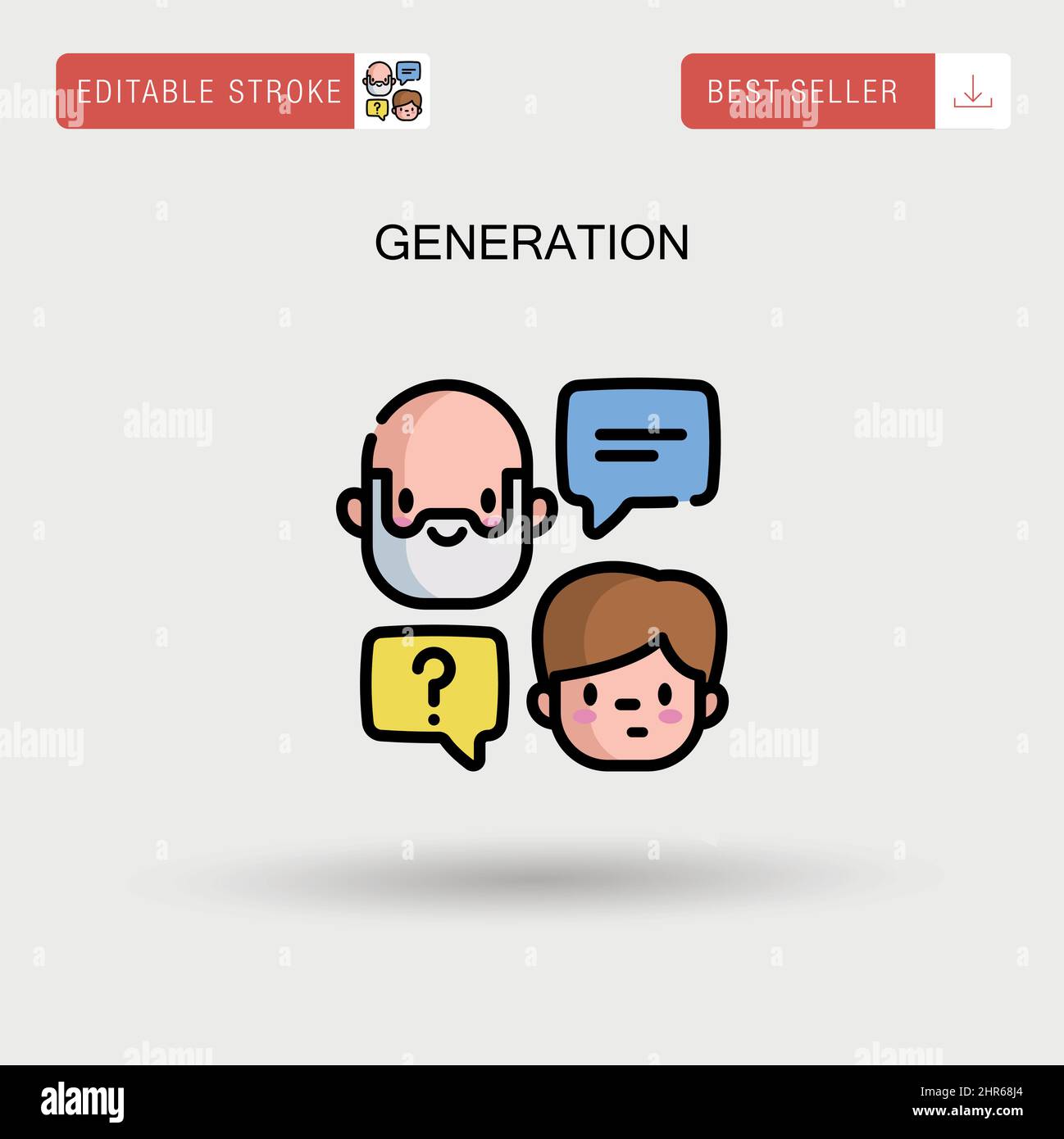 Generation Simple vector icon Stock Vector Image & Art - Alamy