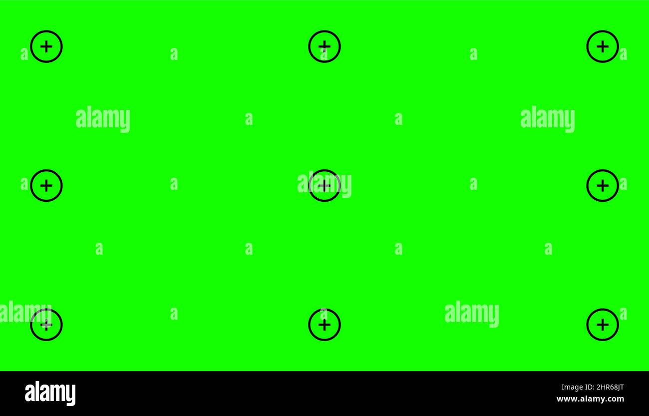 Chroma key, blank green background with motion tracking points. Visual ...