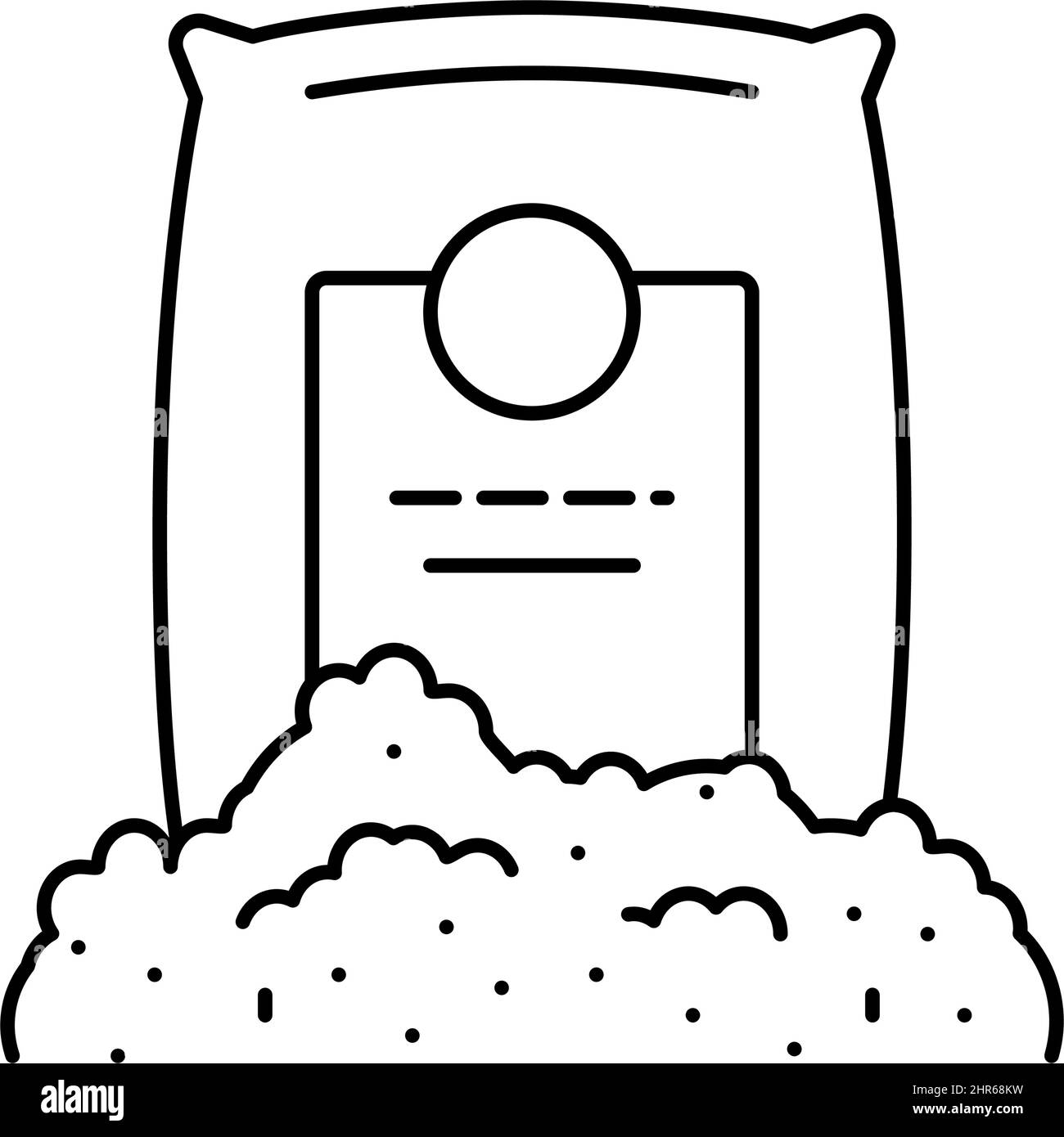 quartz sand mining for glass production line icon vector illustration ...