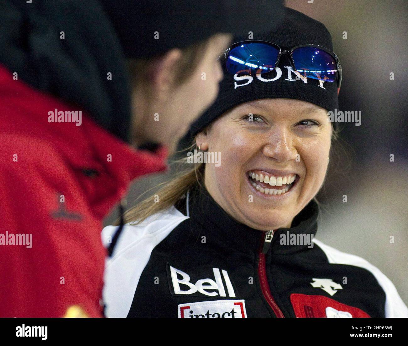 Cindy Klassen smiles during a training session in Calgary, Alta ...