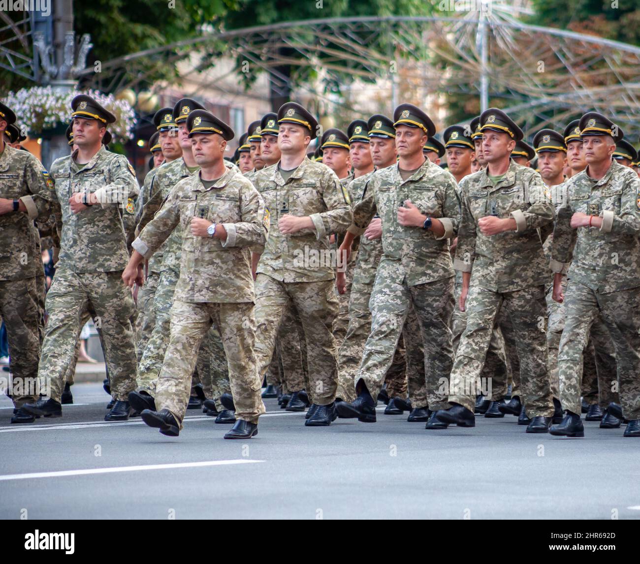 Ukraine, Kyiv - August 18, 2021: Airborne forces. Ukrainian military ...