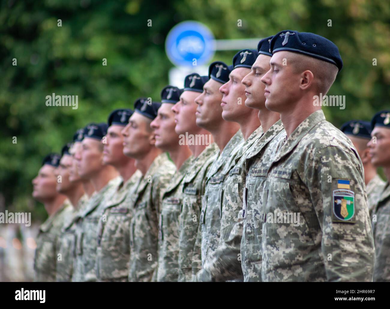 Ukraine, Kyiv - August 18, 2021: Airborne forces. Ukrainian military ...