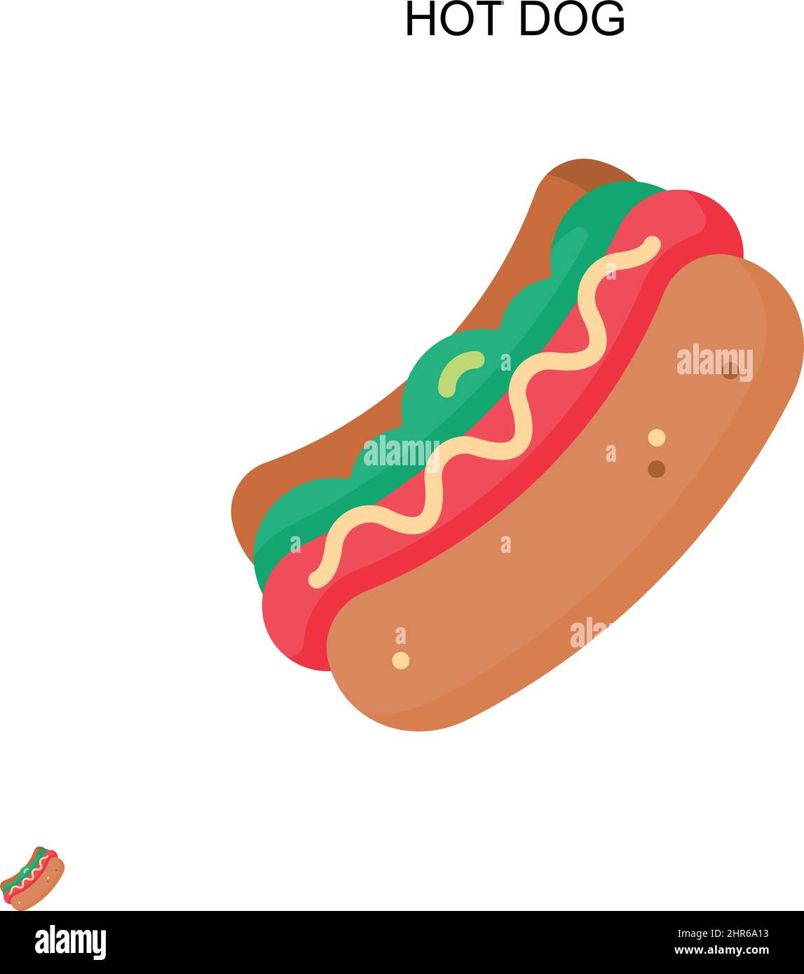 Hot dog Simple vector icon. Illustration symbol design template for web ...