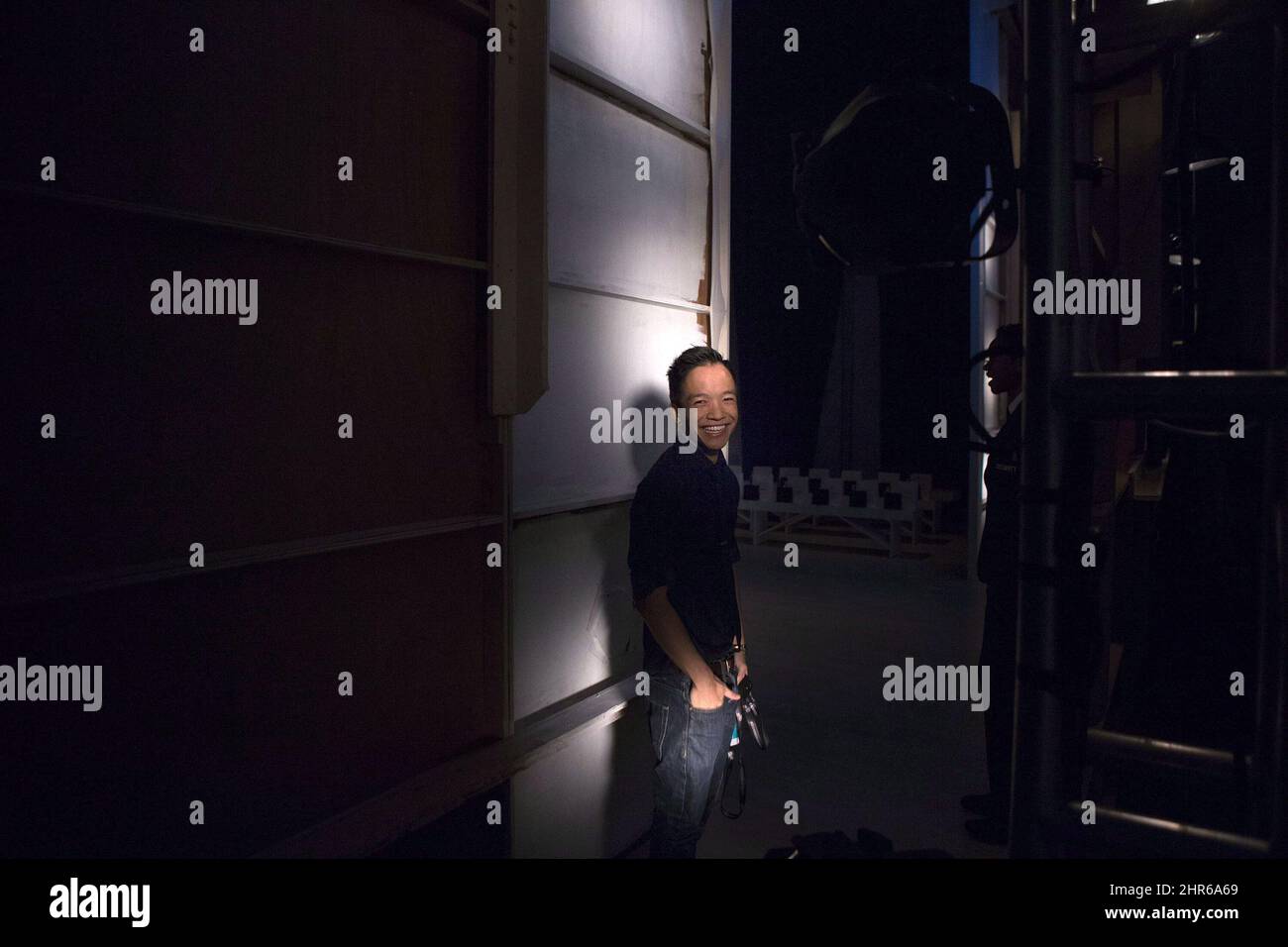 Designer Sunny Fong poses for a photo before showing his VAWK ...