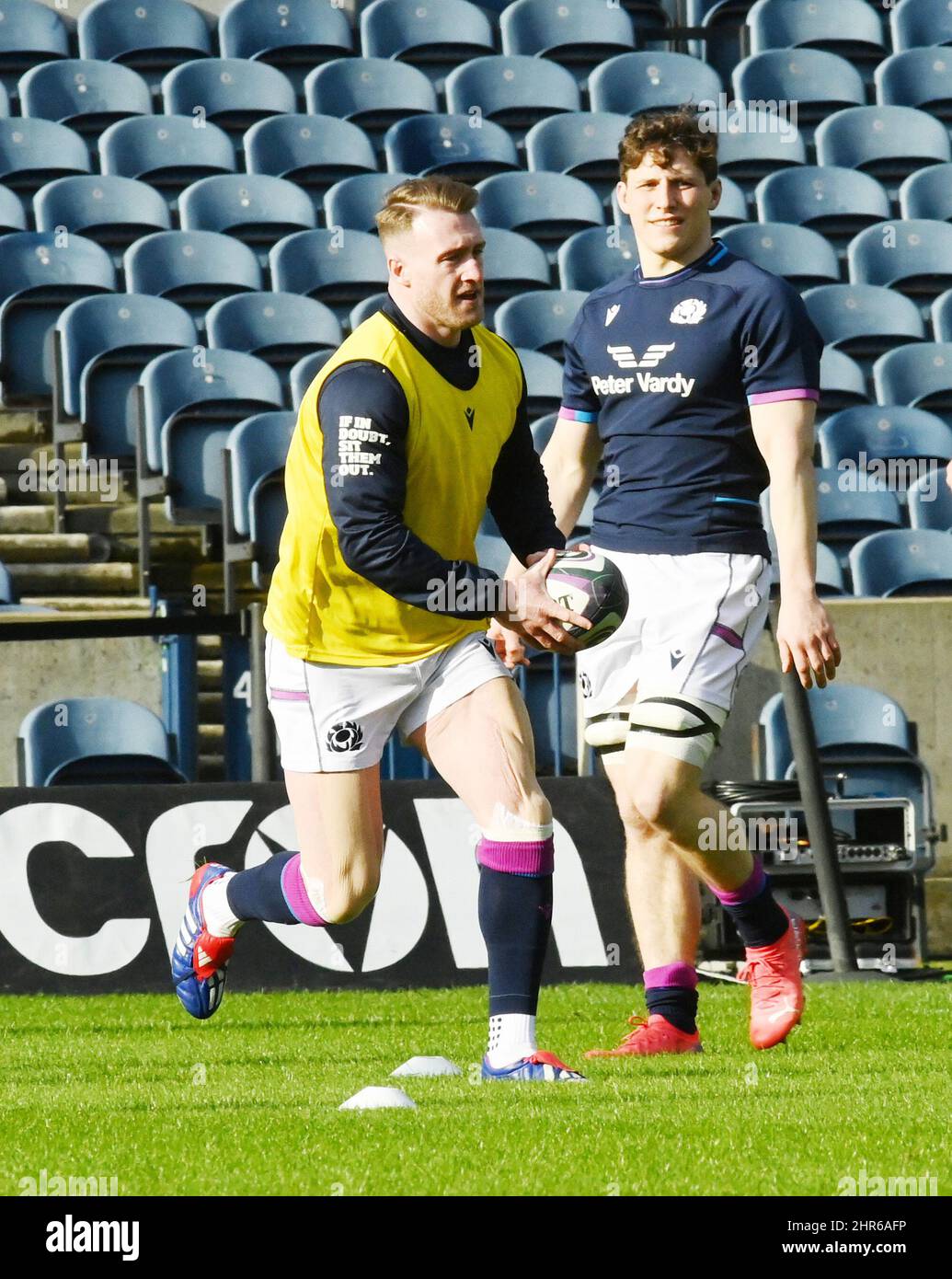 Stuart hogg looking on rory darge hi-res stock photography and images ...