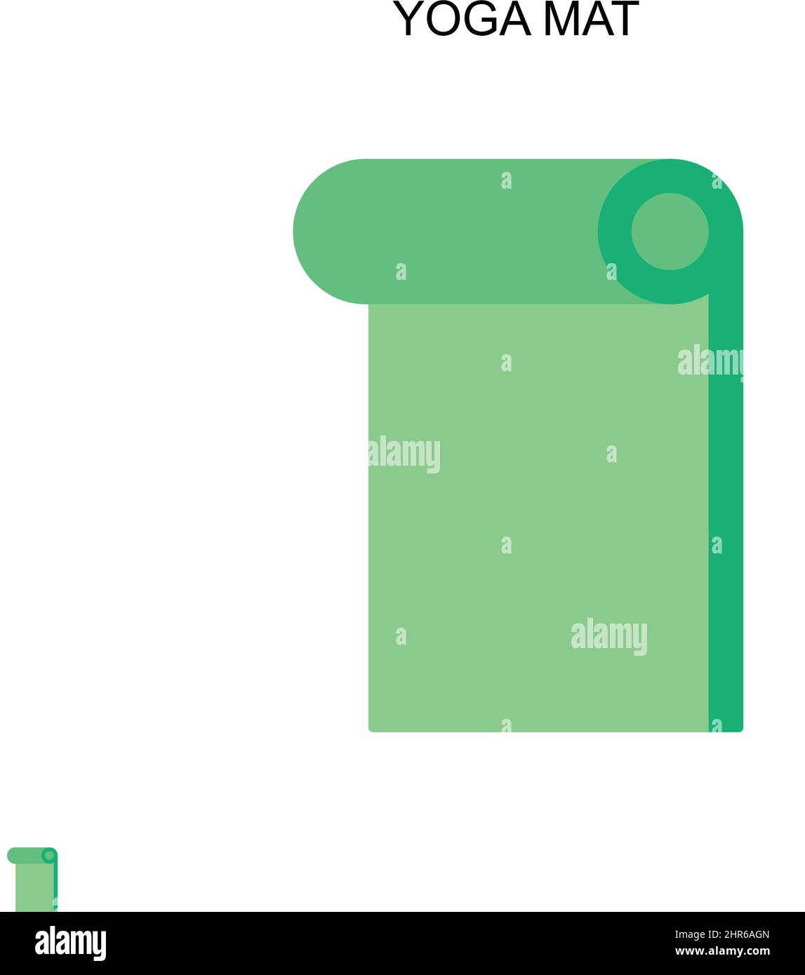 Yoga mat Simple vector icon. Illustration symbol design template for ...