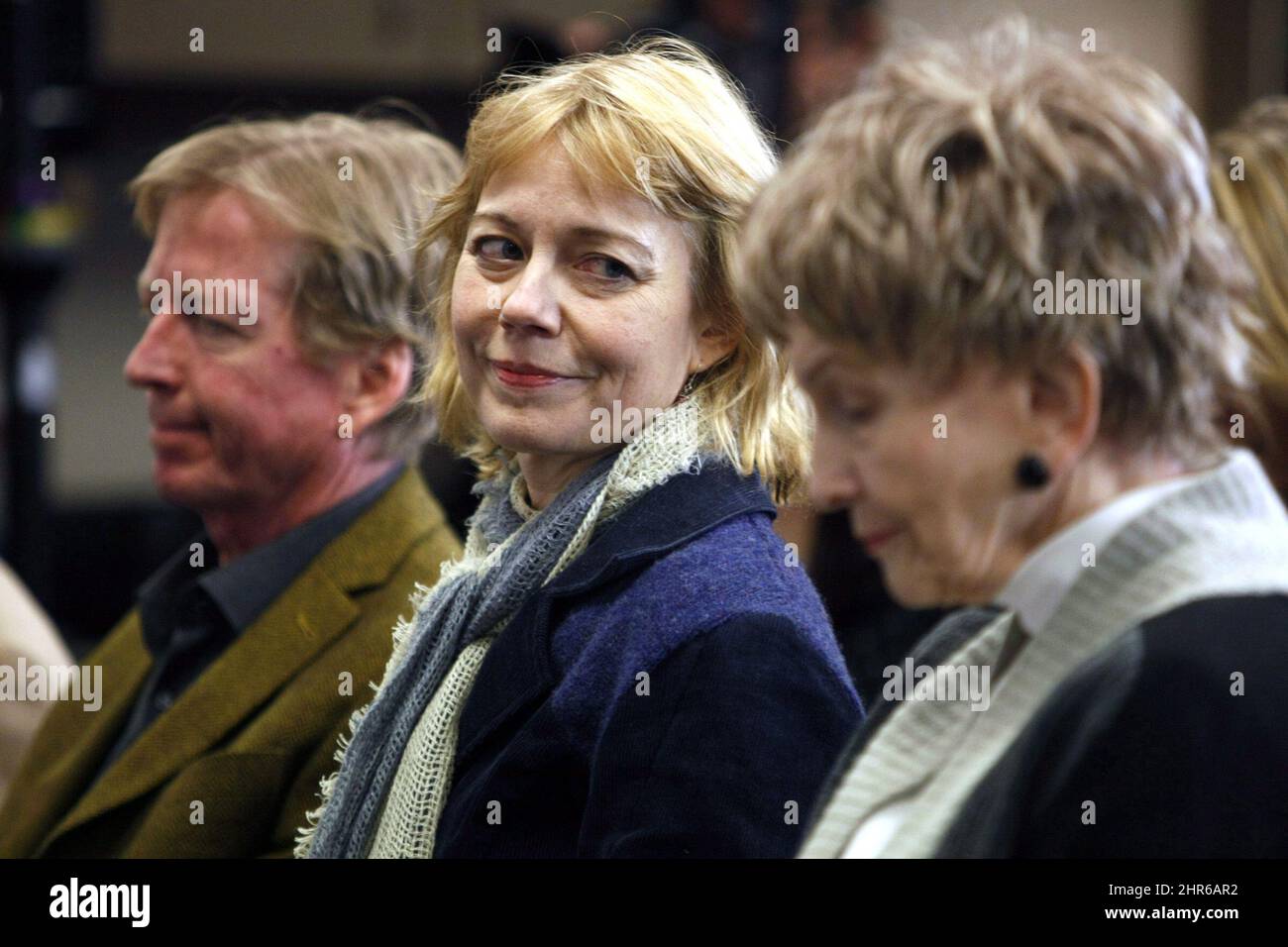 Daughter Jenny Munro looks on at her mother Alice Munro (right), author ...