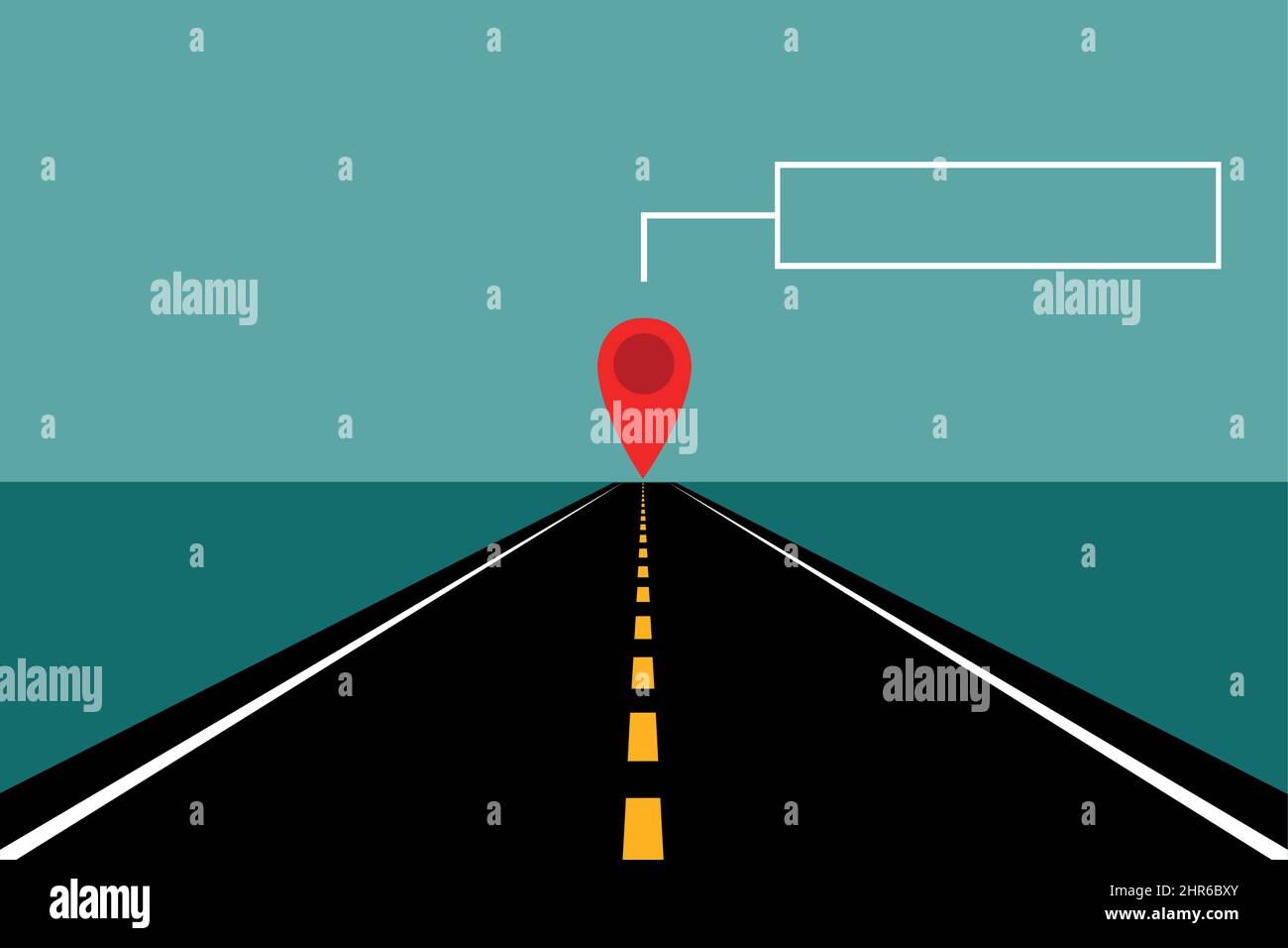 straight highway road direction to destination icon Stock Vector Image ...