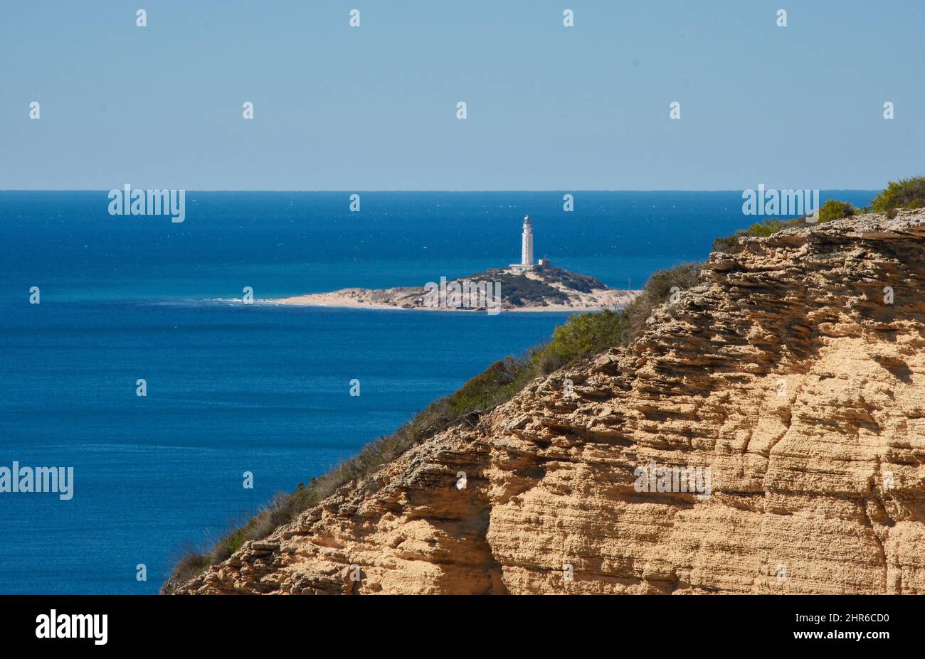 Photo of Trafalgar Lighthouse and Cliffs of Barbate and Barbate Beach ...
