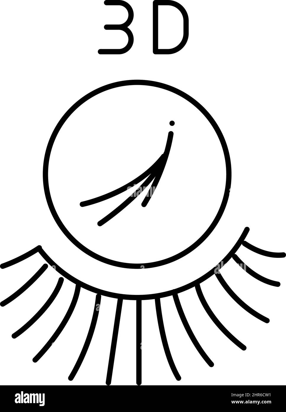 3d eyelashes line icon vector illustration Stock Vector Image & Art - Alamy