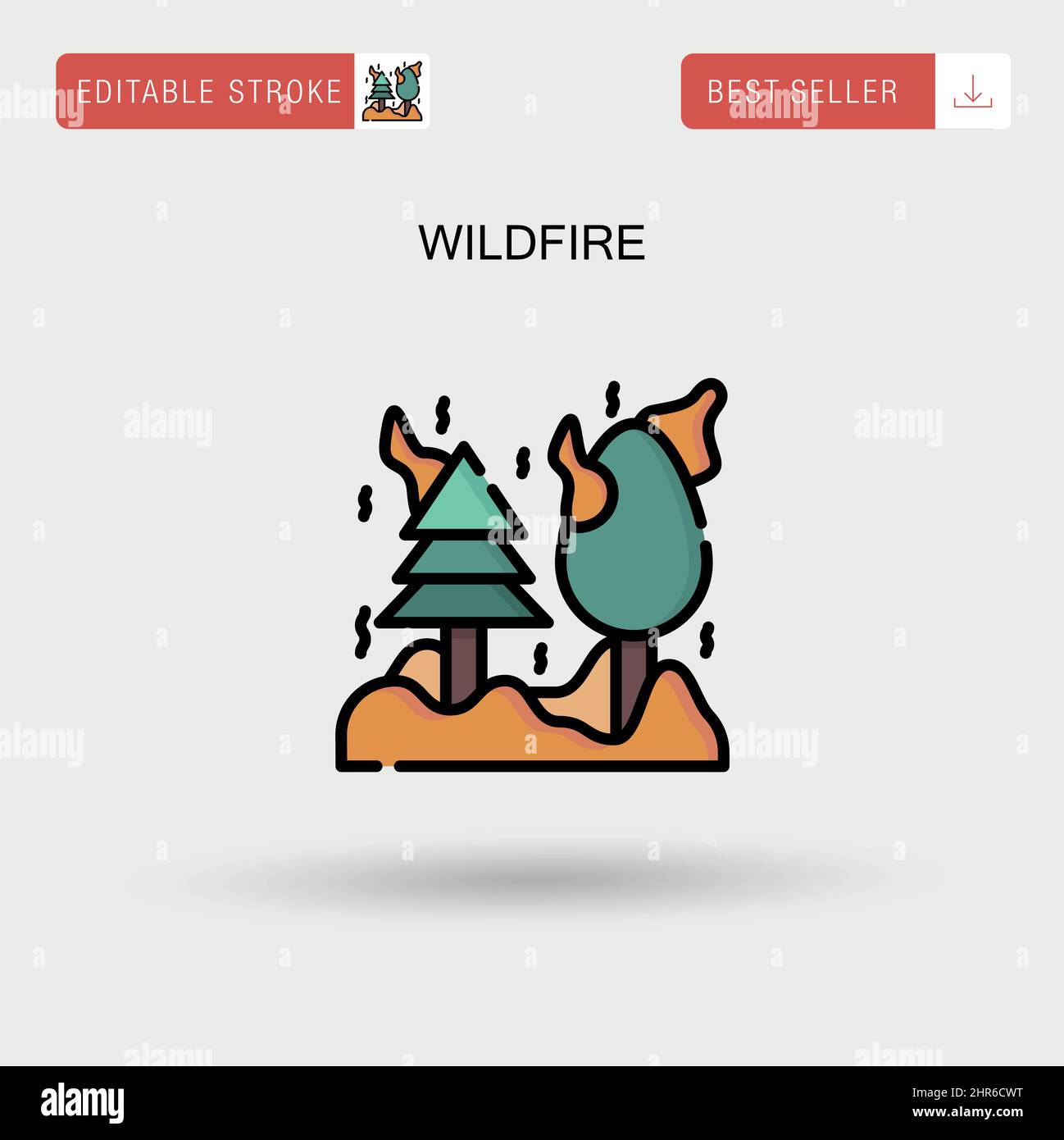 Wildfire Simple vector icon Stock Vector Image & Art - Alamy