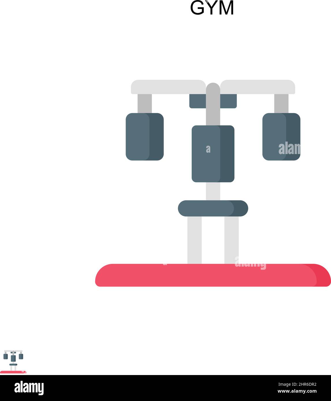 Interior design of gym Stock Vector Images - Alamy