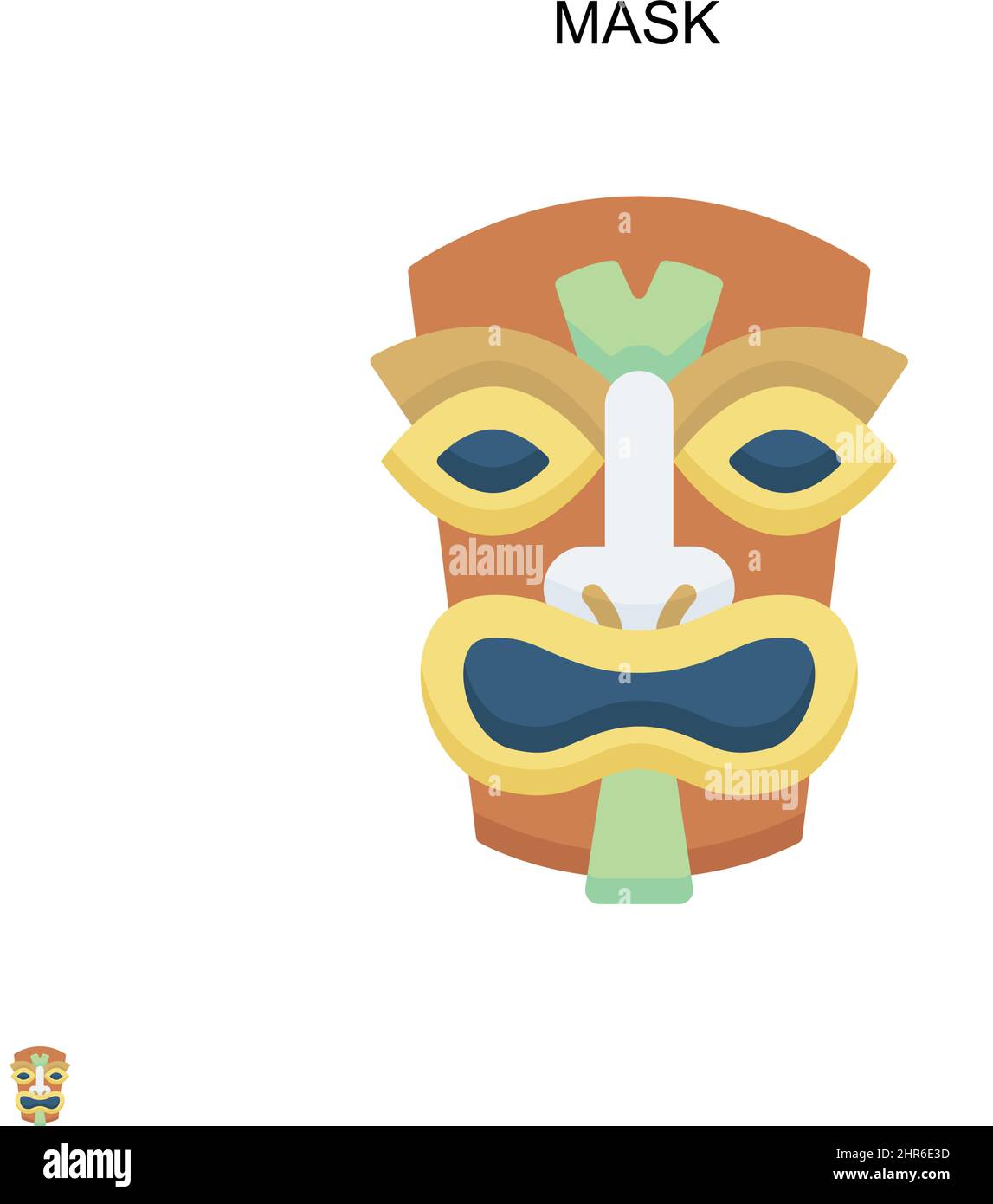 Mask Simple vector icon. Illustration symbol design template for web ...