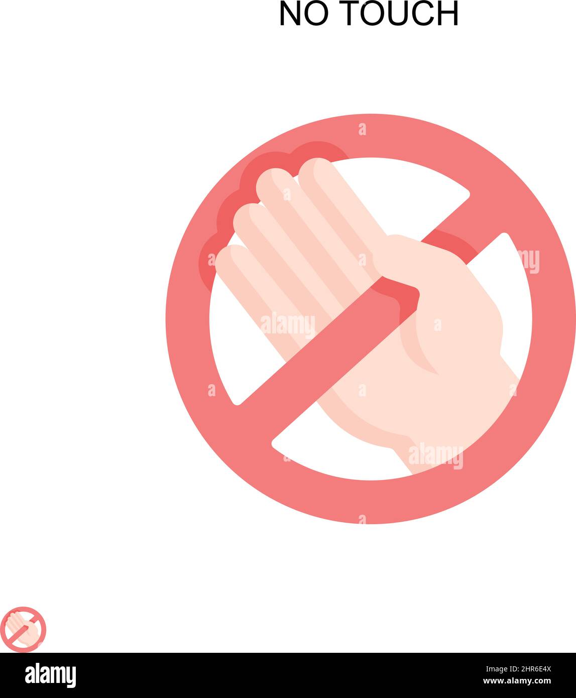 No touch Simple vector icon. Illustration symbol design template for ...