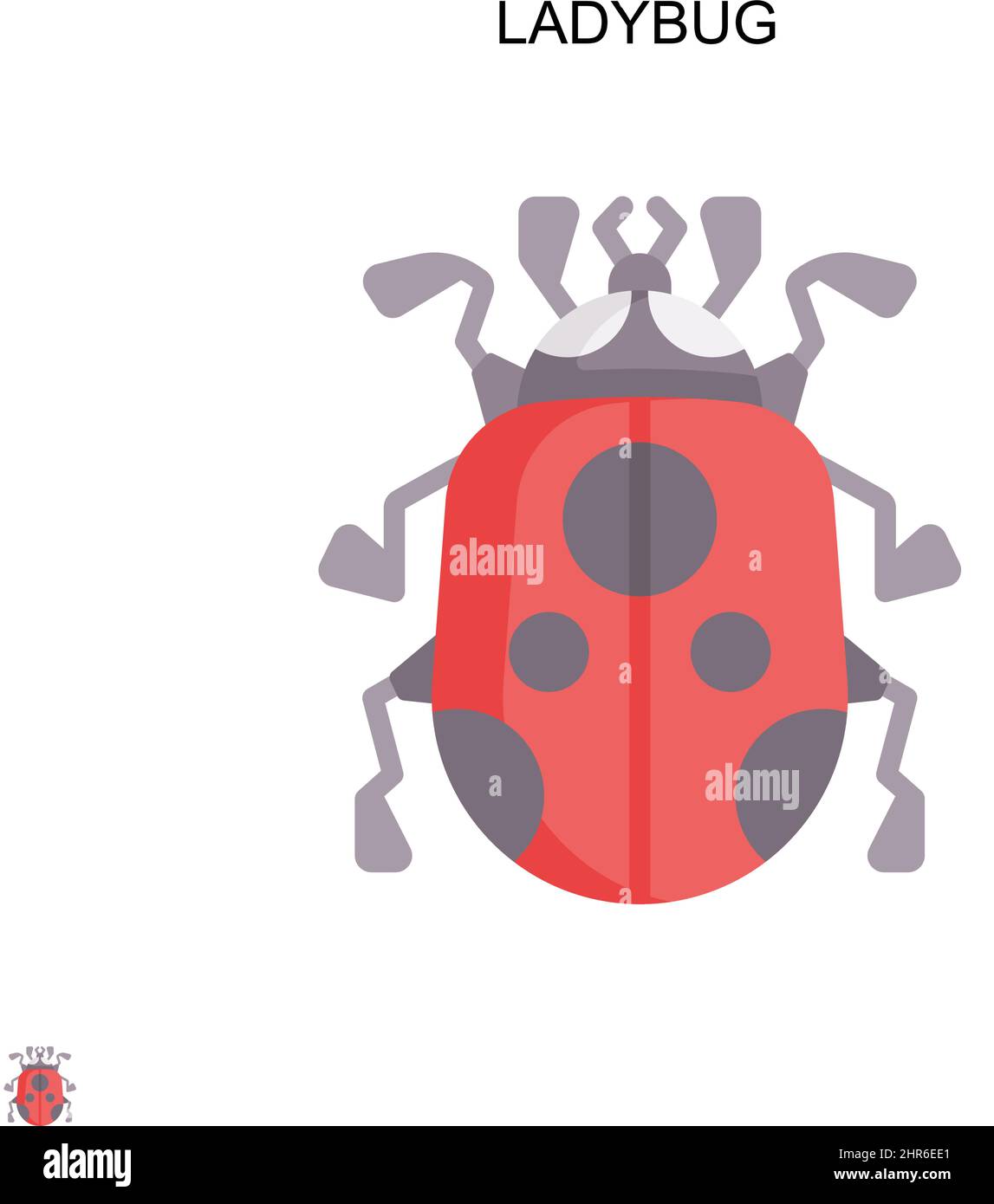 Ladybug Simple vector icon. Illustration symbol design template for web ...