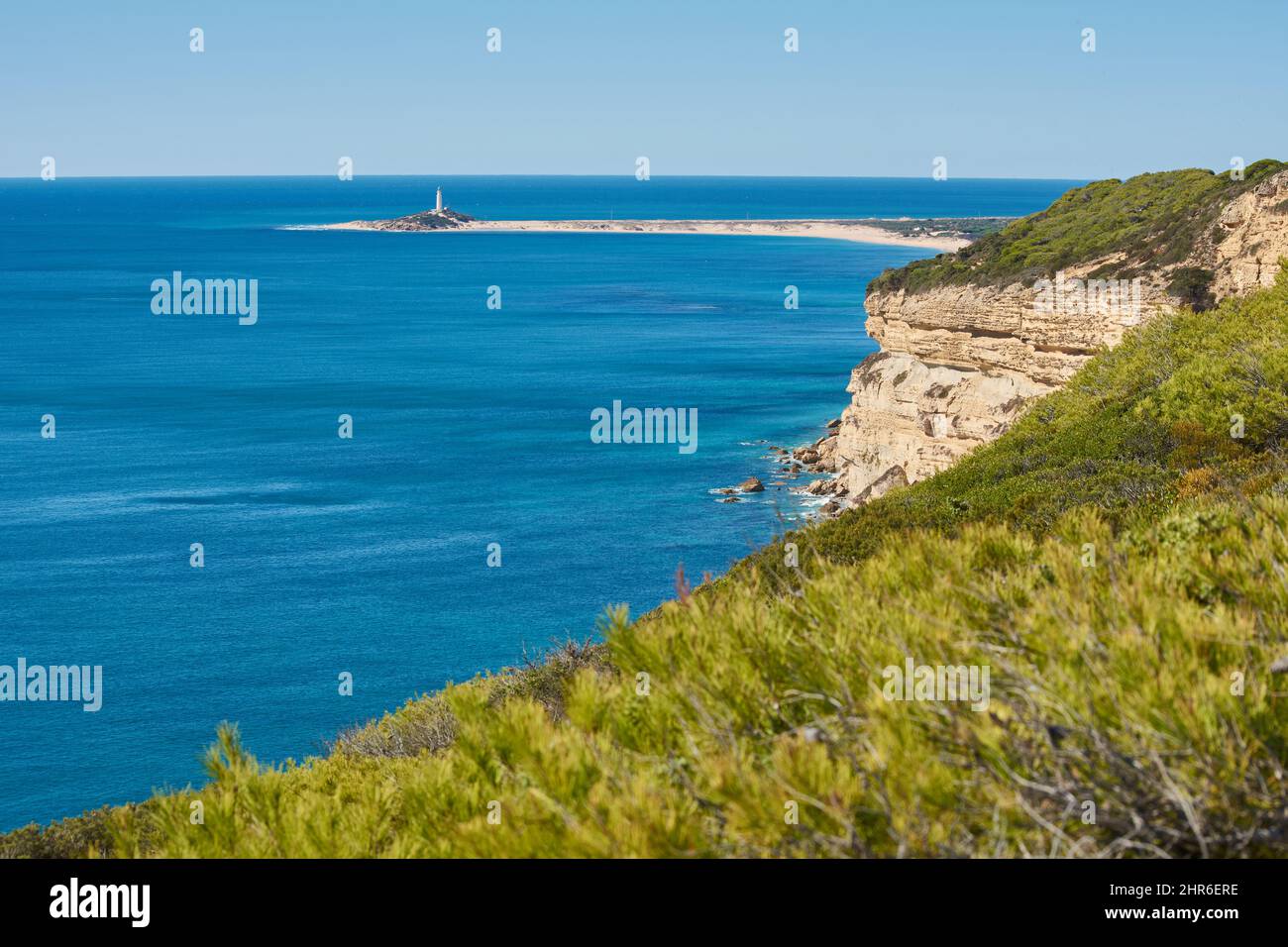 Photo of Trafalgar Lighthouse and Cliffs of Barbate and Barbate Beach ...