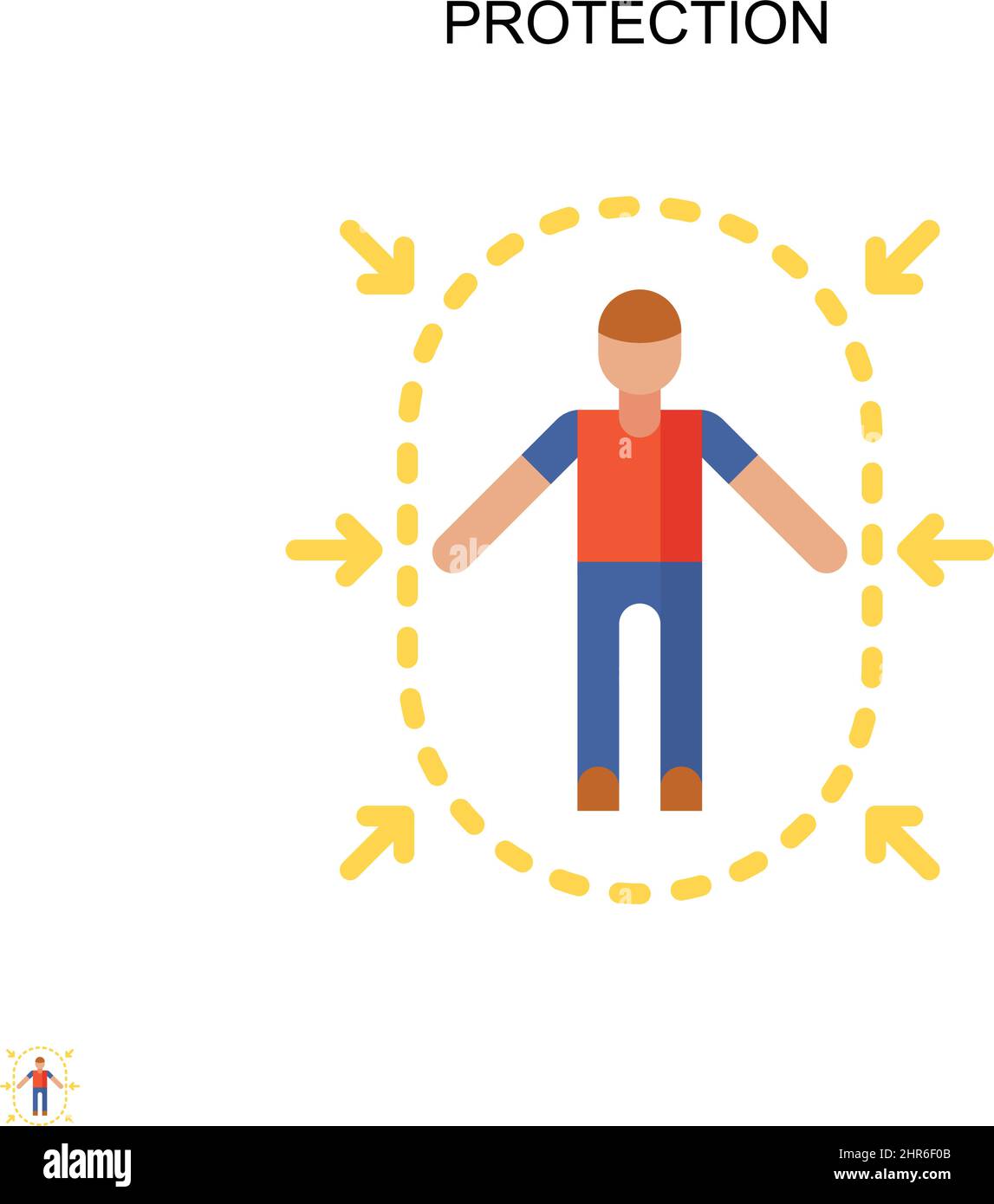 Protection Simple vector icon. Illustration symbol design template for ...