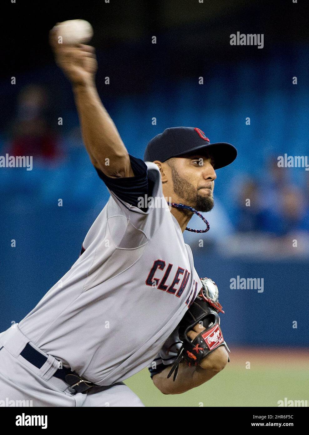 Cleveland Indians starting pitcher Danny Aviles works against the ...