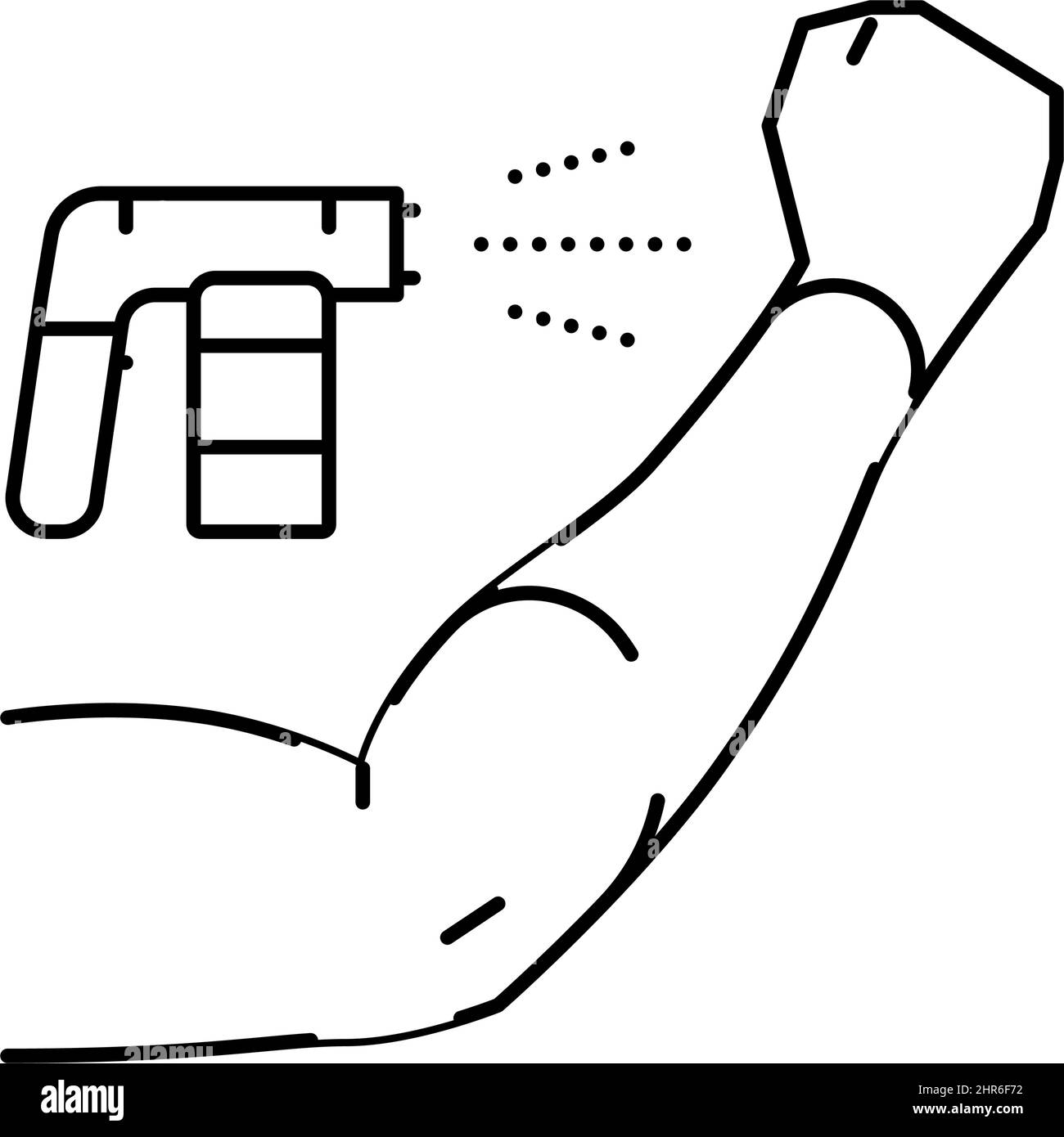 hand tan paint line icon vector illustration Stock Vector Image & Art ...