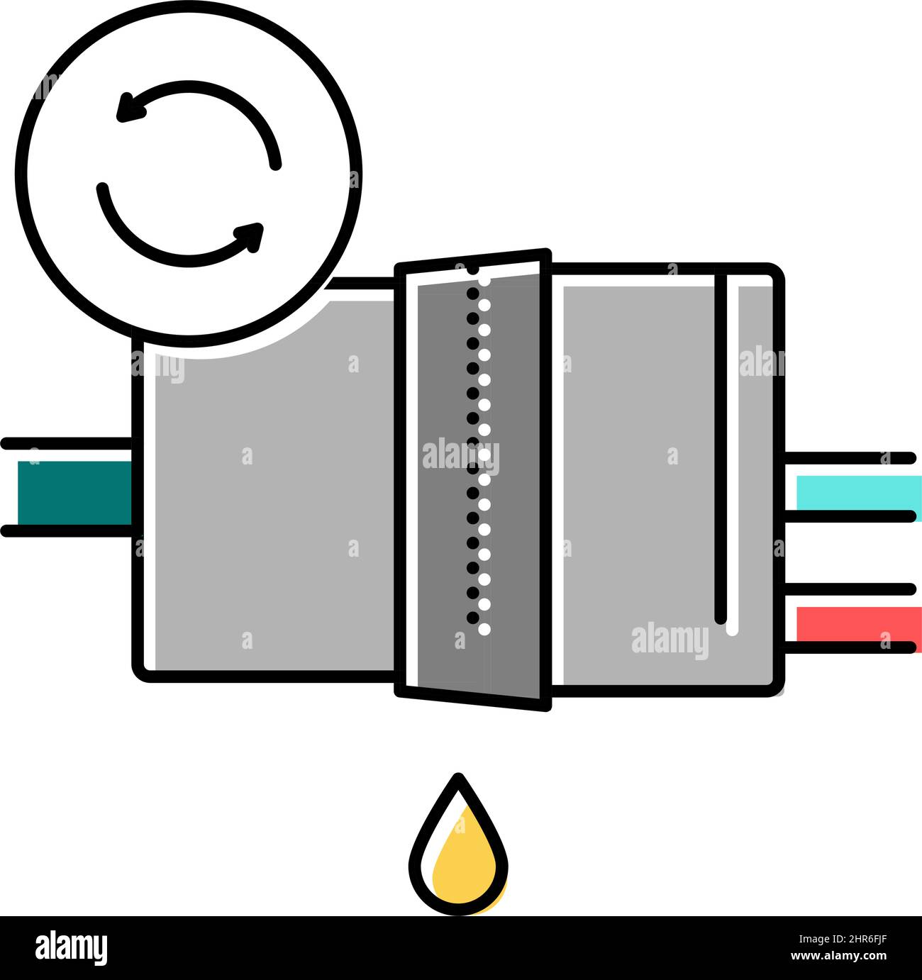 fuel filter replacement color icon vector isolated illustration Stock ...