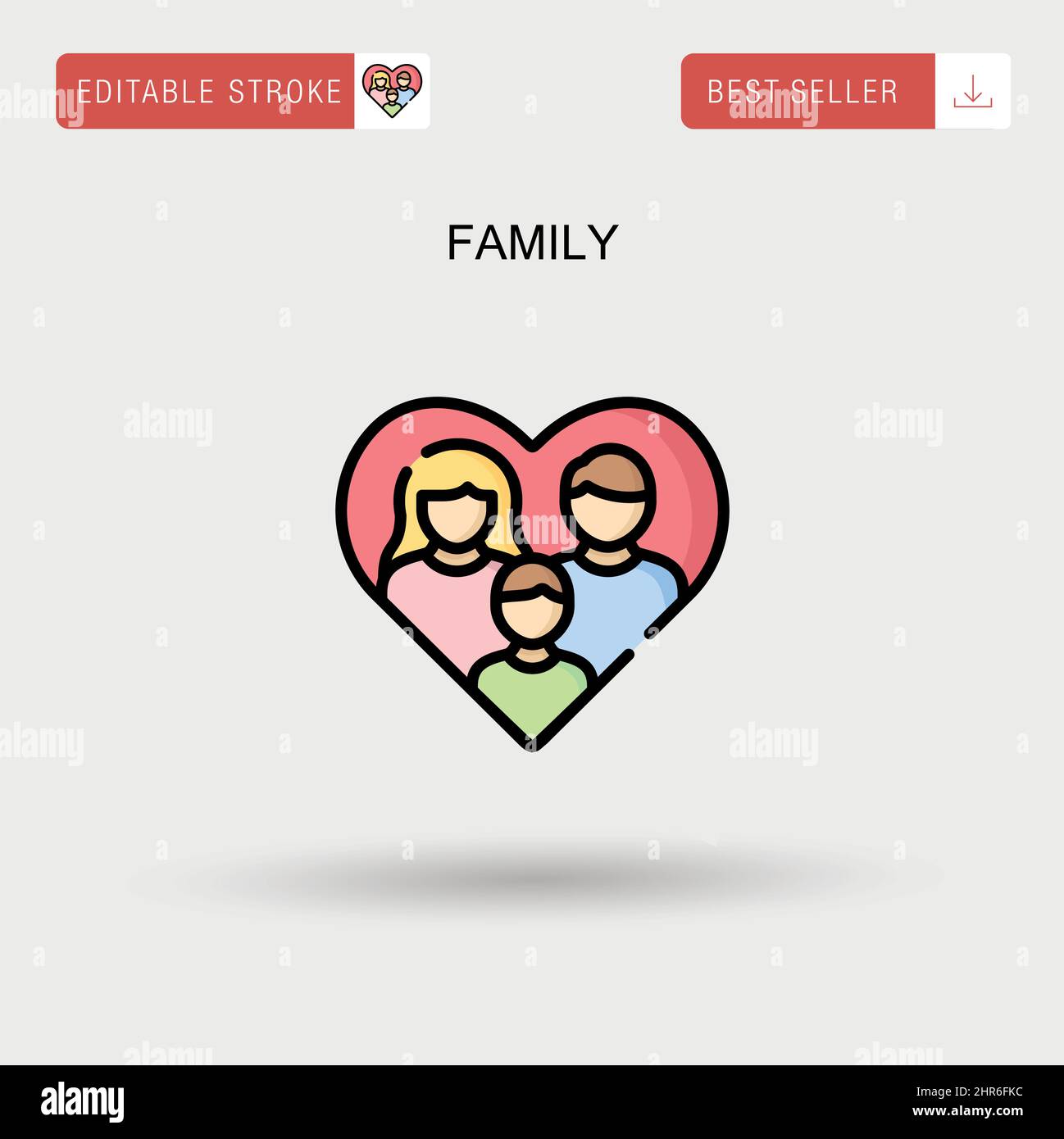 Family portrait icon hi-res stock photography and images - Alamy