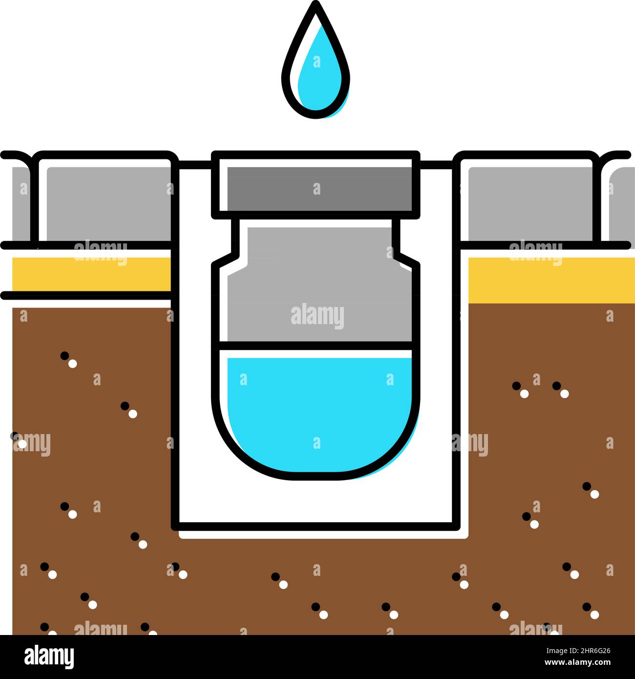 drainage system road color icon vector illustration Stock Vector Image ...