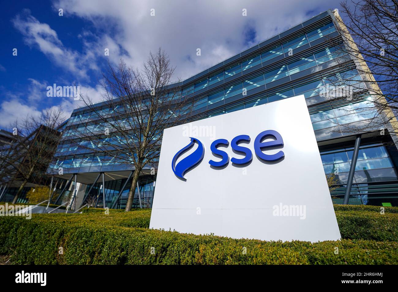 The SSE office building in Reading, Berkshire as household bills are ...