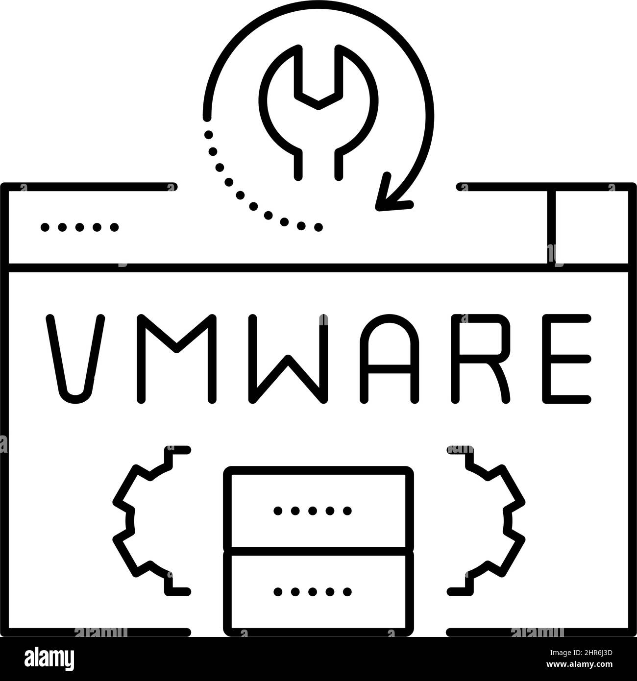 vmware data recovery line icon vector illustration Stock Vector Image ...