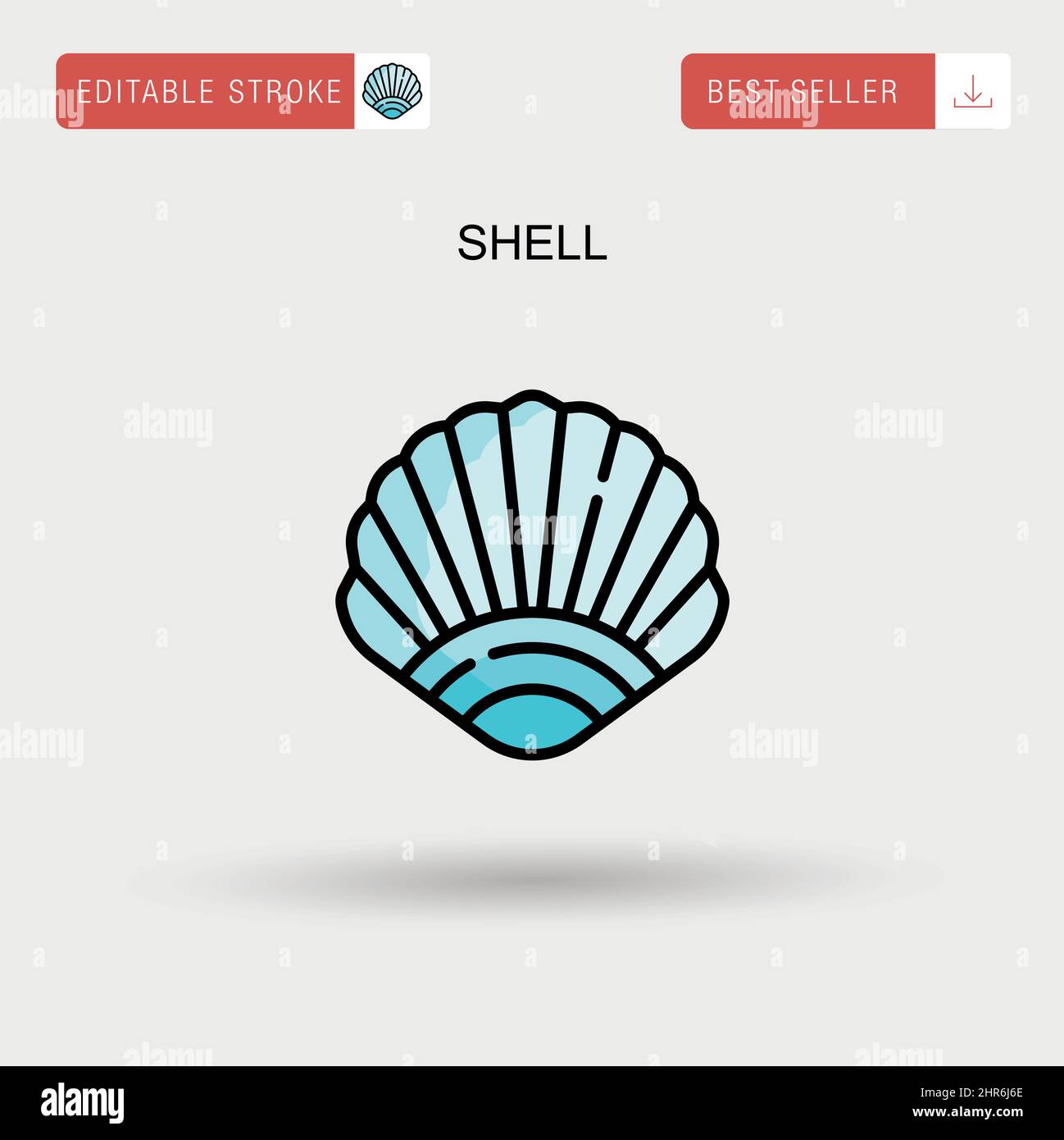 Shell Simple vector icon Stock Vector Image & Art - Alamy