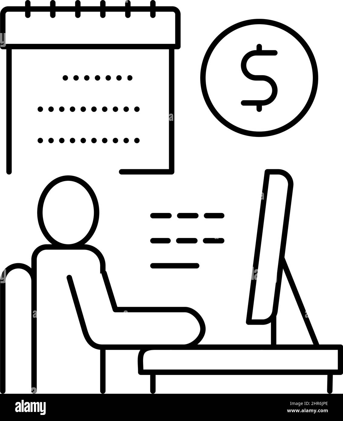 Online trading vector line Black and White Stock Photos & Images - Alamy