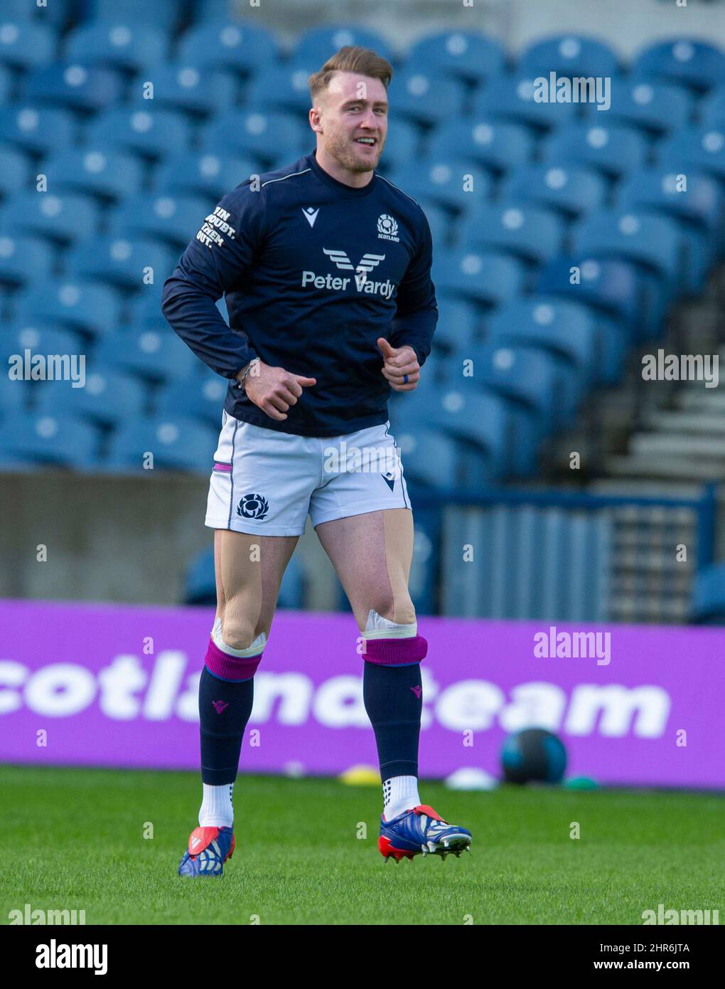 25th February 2022. Guinness Six Nations Rugby. Scotland captain Stuart ...