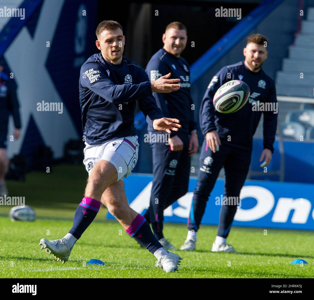25th February 2022. Guinness Six Nations Rugby. ScotlandÕs Ben White ...