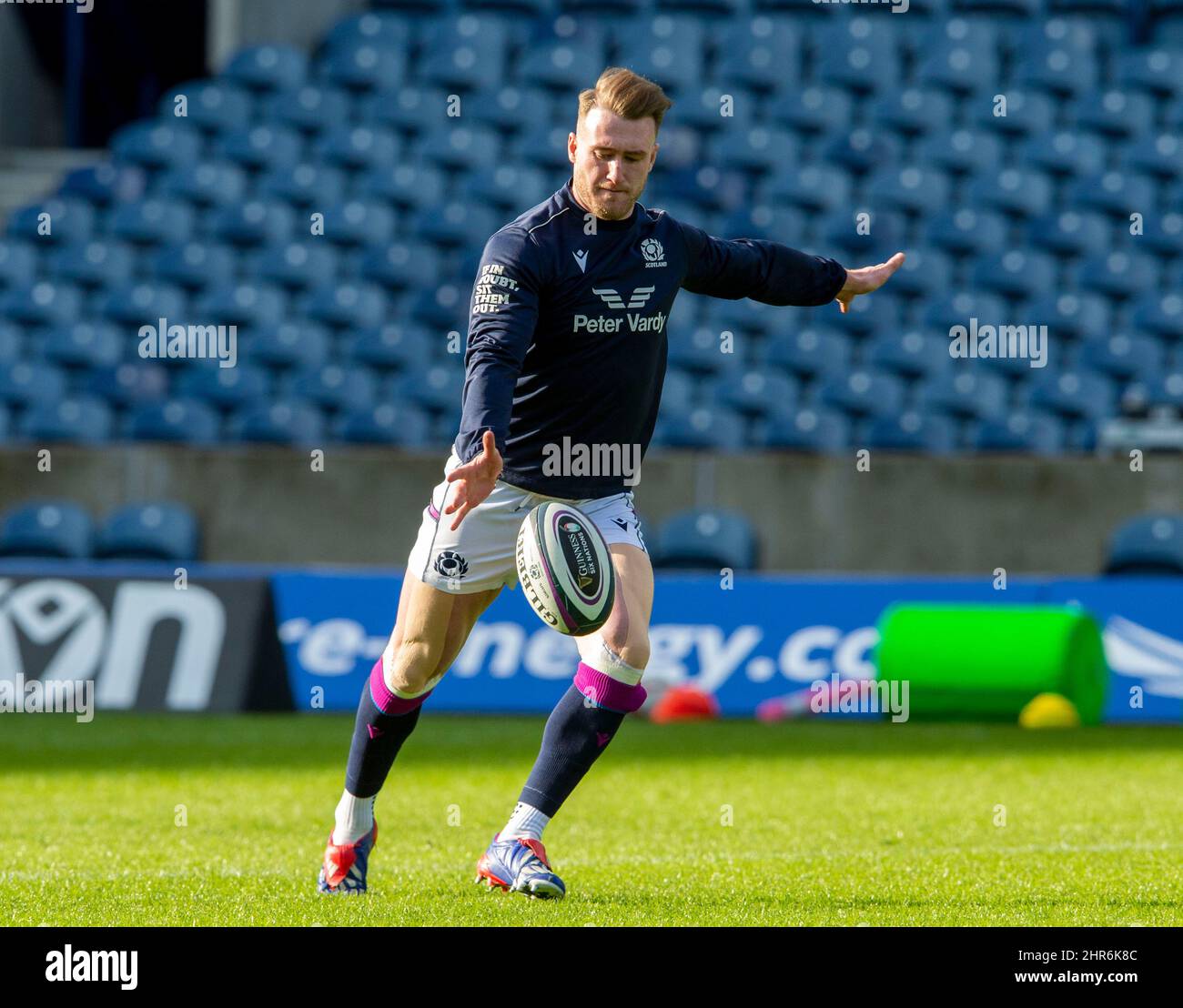 25th February 2022. Guinness Six Nations Rugby. Scotland captain Stuart ...