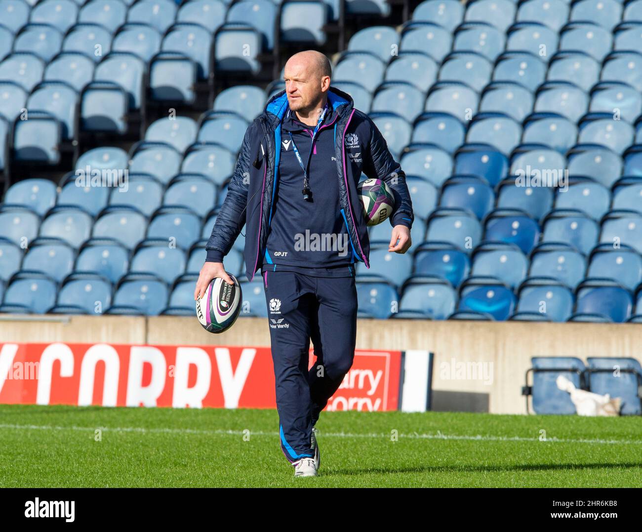 25th February 2022. Guinness Six Nations Rugby. Scotland coach Gregor ...