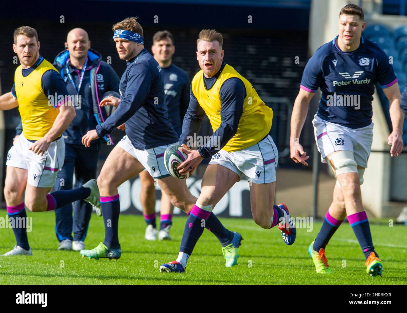25th February 2022. Guinness Six Nations Rugby. Scotland captain Stuart ...