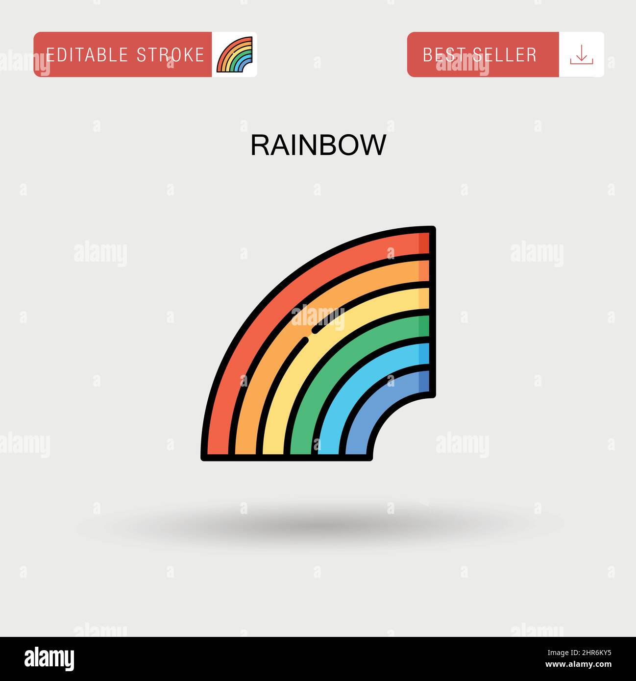 Rainbow Simple vector icon Stock Vector Image & Art - Alamy