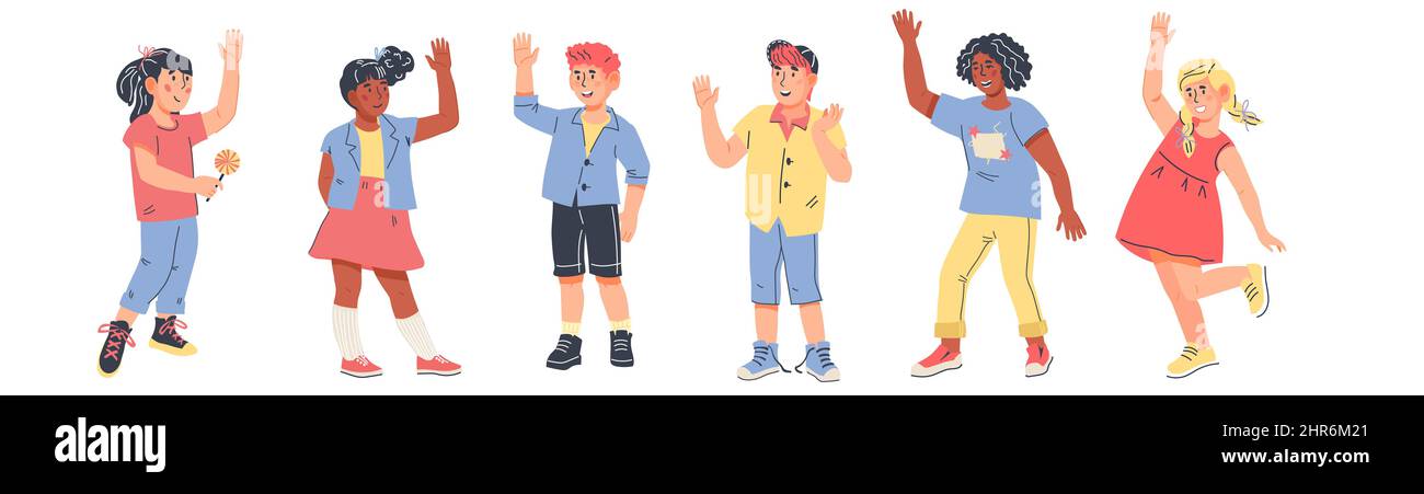 Group of multicultural diverse smiling children. Multiethnic boys and ...