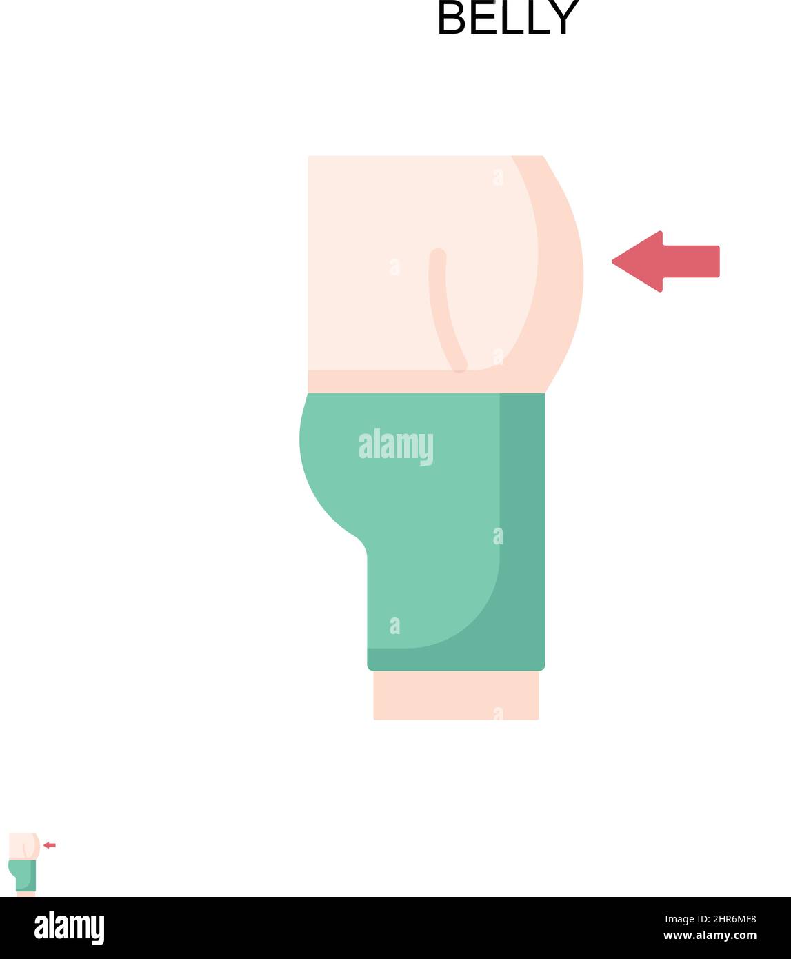 Fat stomach woman holding Stock Vector Images - Alamy