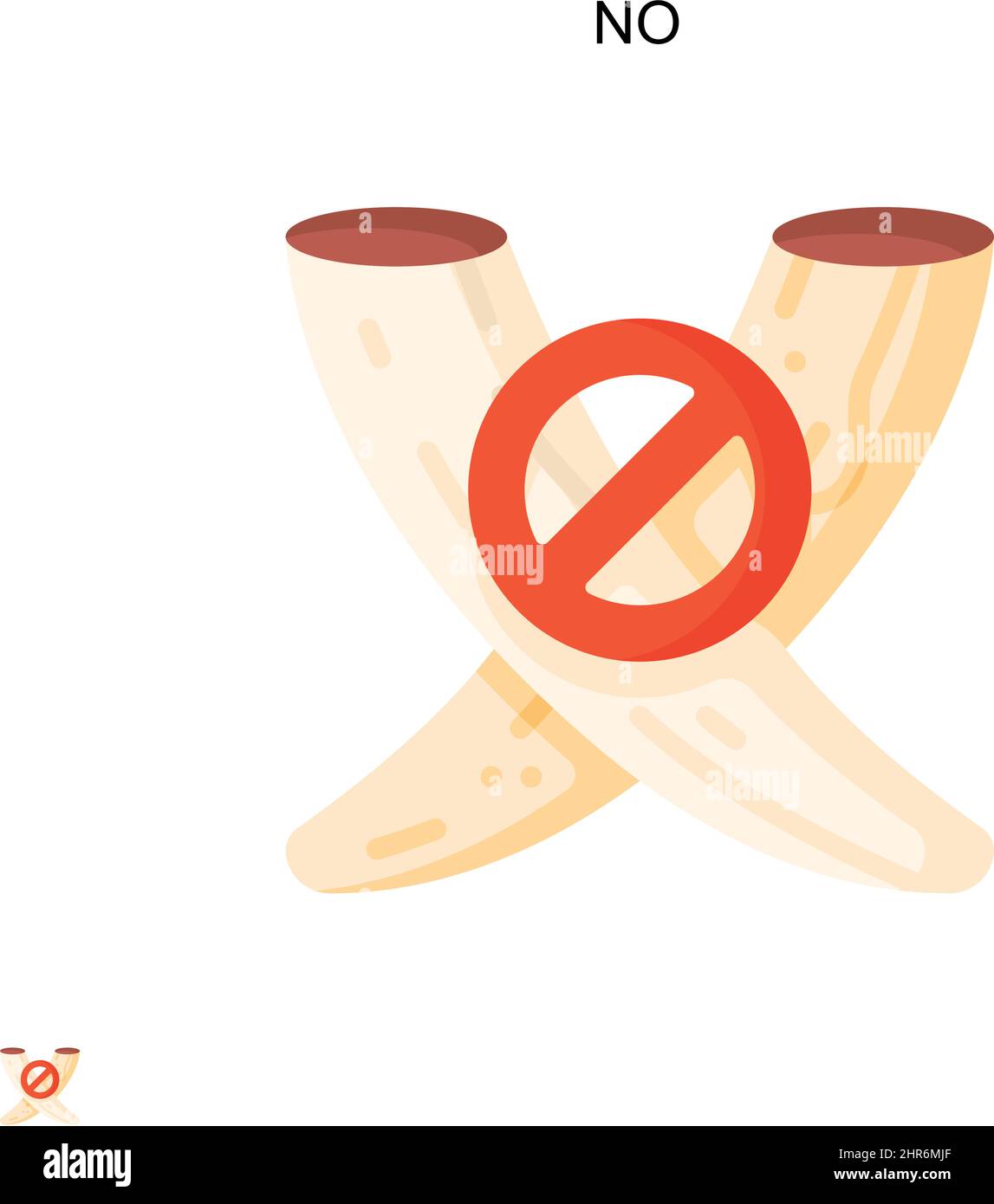 No Simple vector icon. Illustration symbol design template for web ...