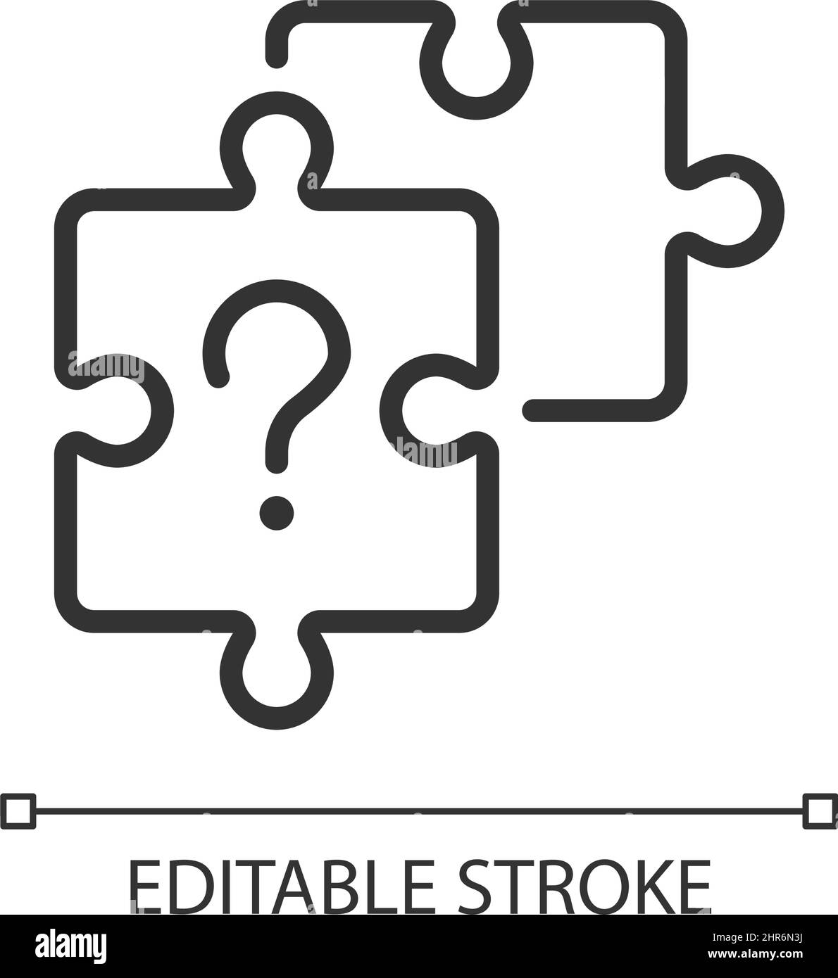 Puzzle task line icon Stock Vector Images - Alamy