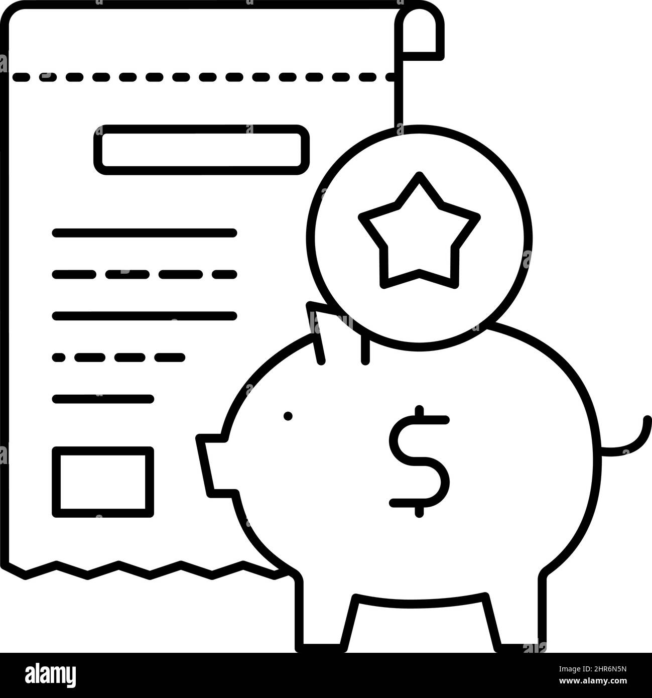 collect bonus line icon vector illustration Stock Vector Image & Art ...